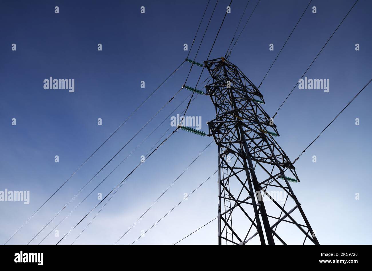 Seasonal weather, power lines, after Monday's heavy snowfall Stock ...