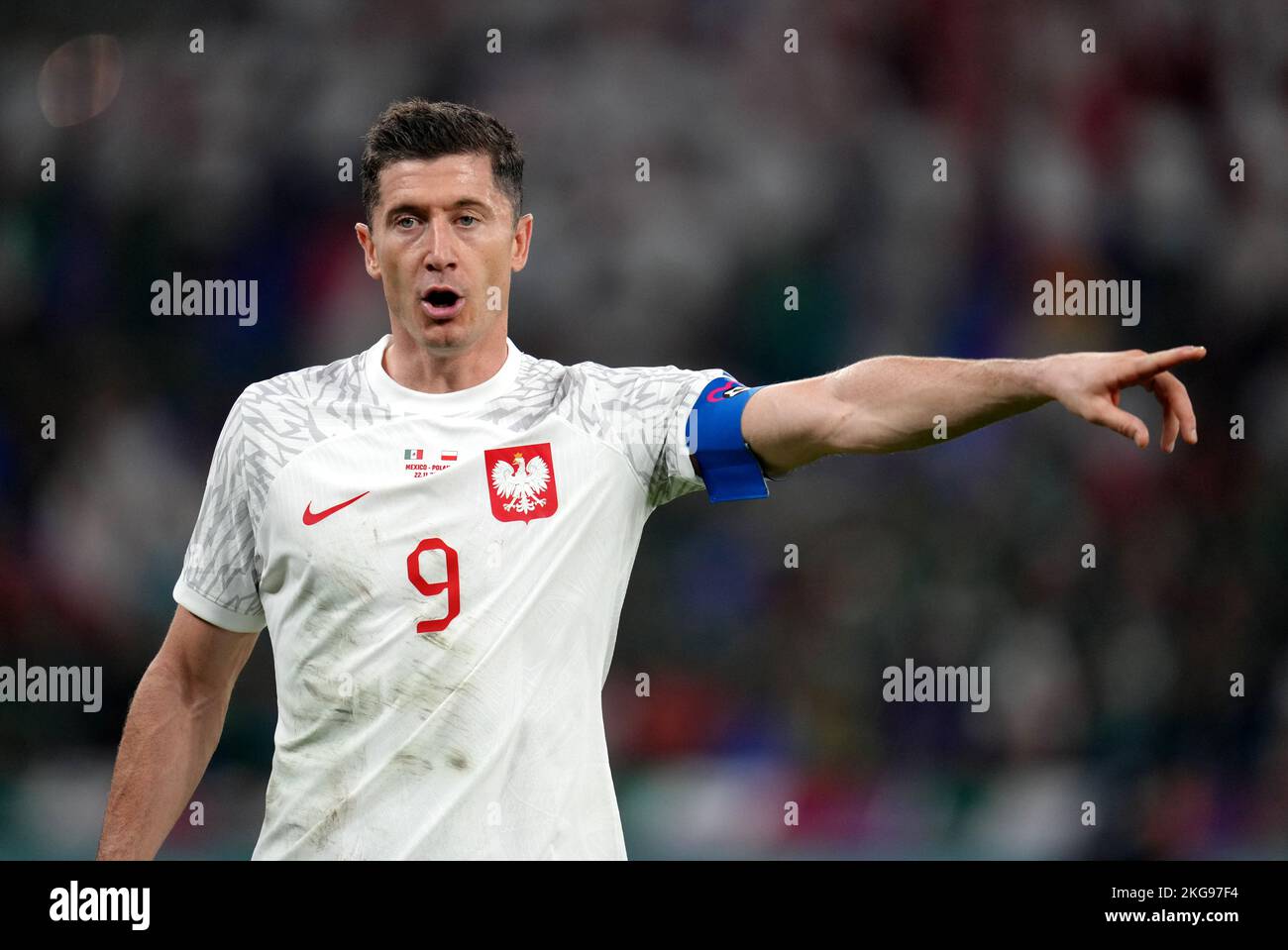 Poland's Robert Lewandowski during the FIFA World Cup Group C match at ...