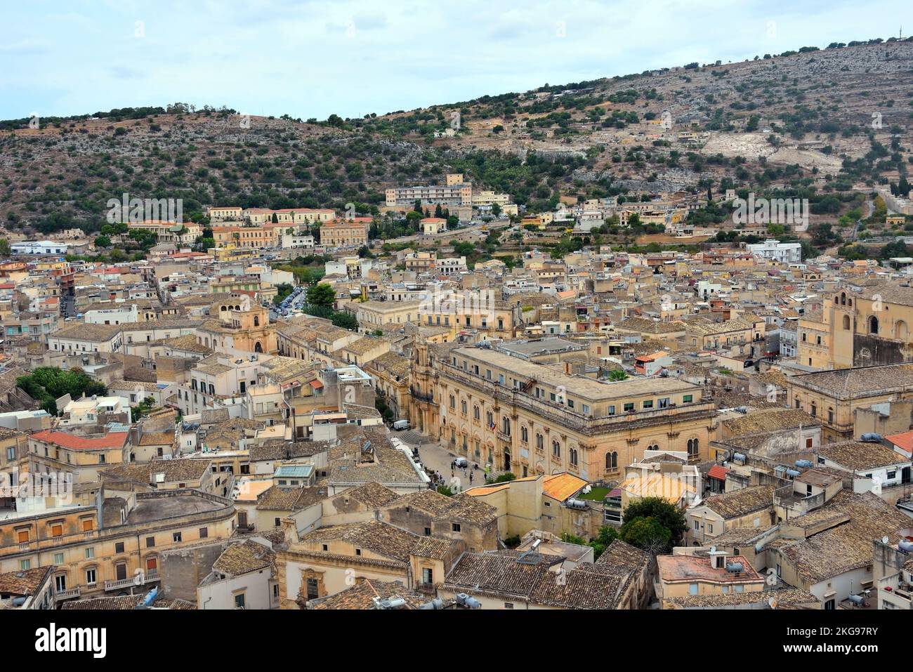 panorama of the historic center of Scicli Sicily Italy Stock Photo - Alamy
