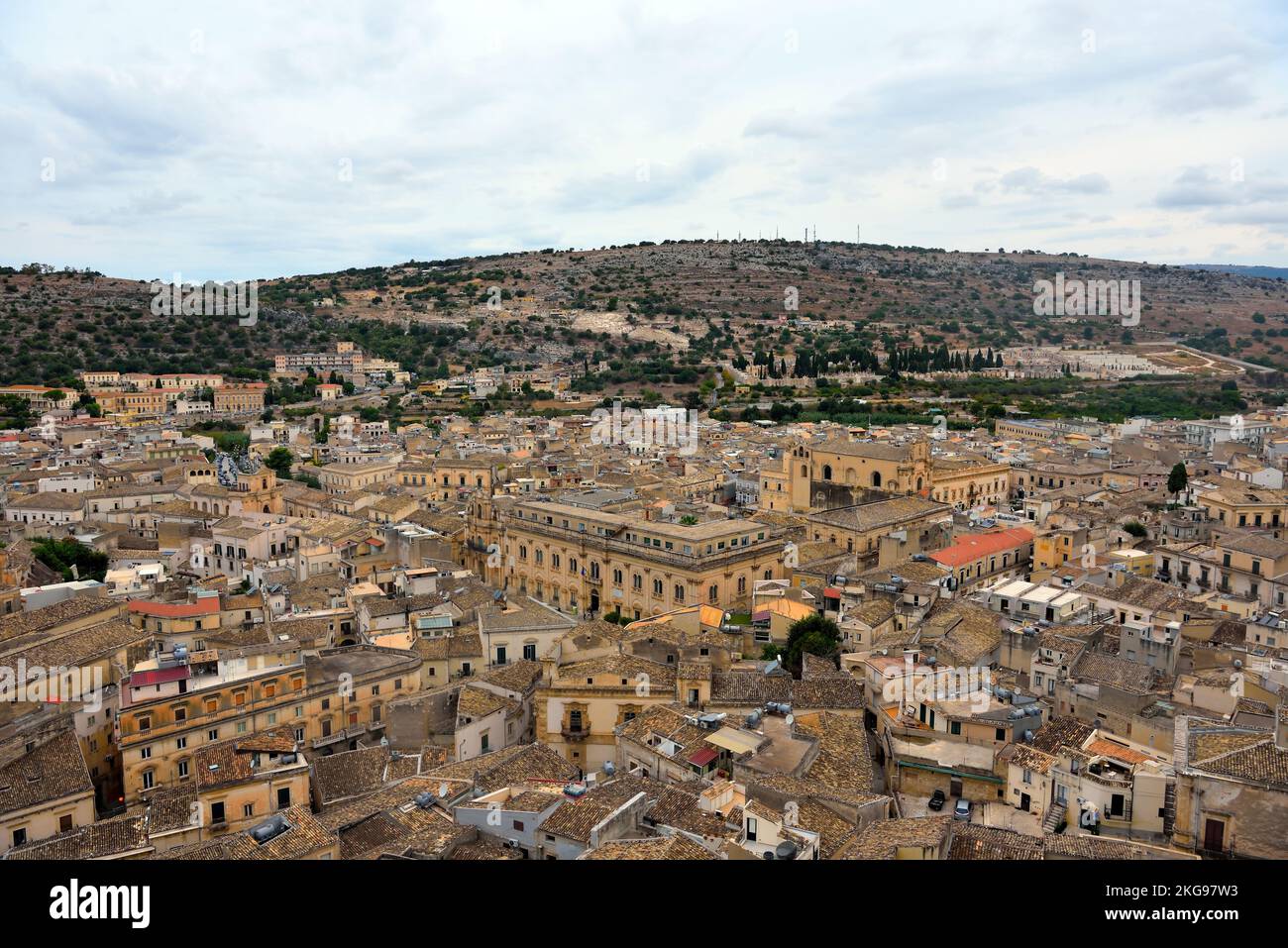 panorama of the historic center of Scicli Sicily Italy Stock Photo - Alamy