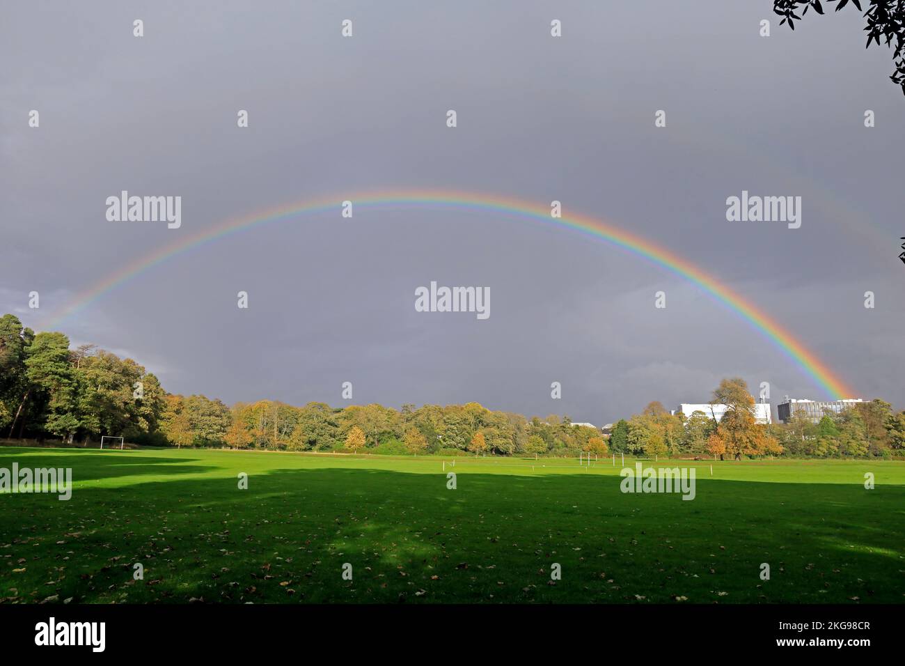 Rainbow near Blackweir, Bute Park Cardiff. Taken November 2022. Autumn ...