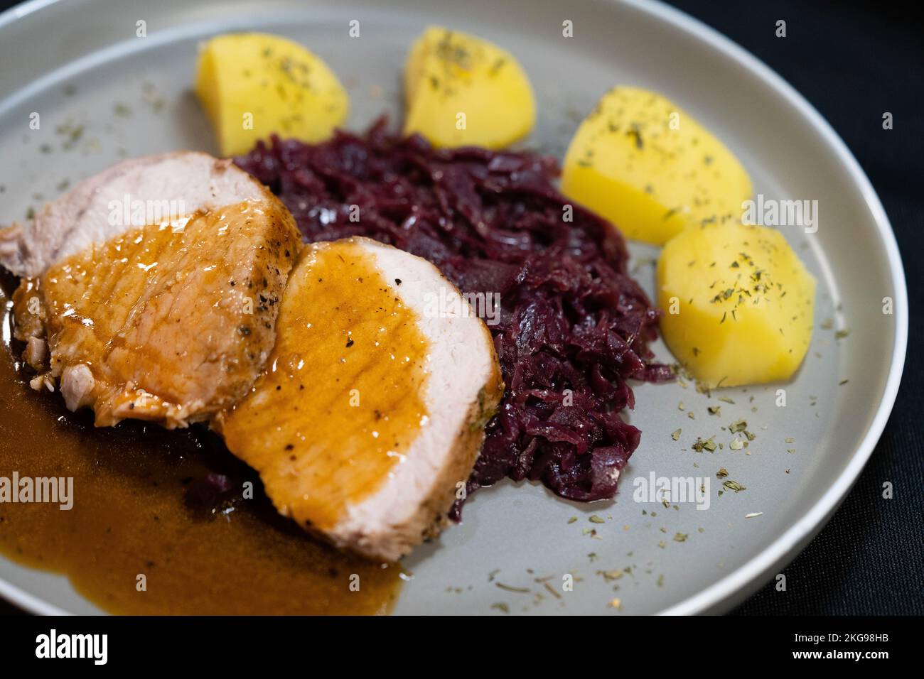 duroc pork rips with herbs and spices Stock Photo - Alamy