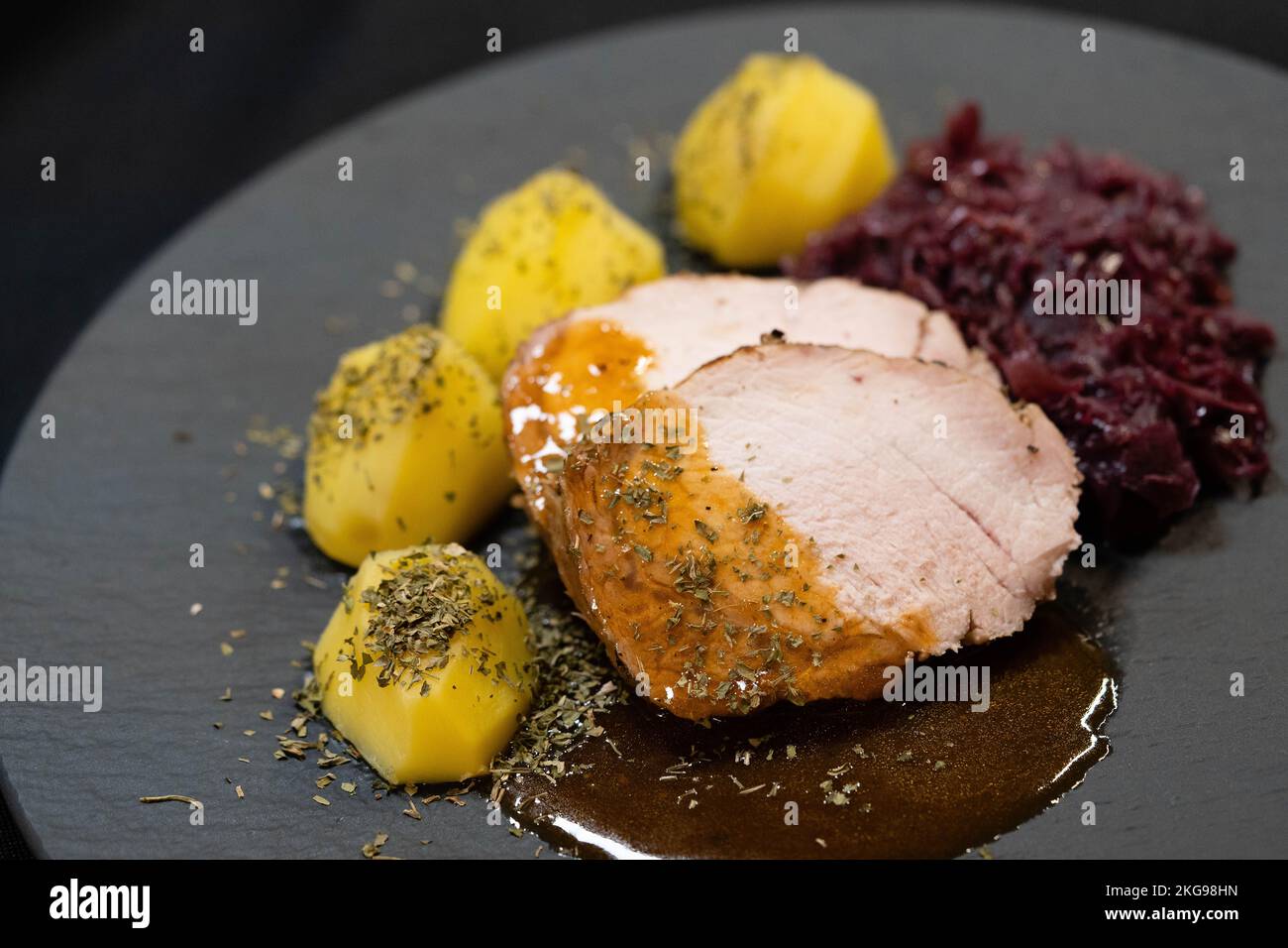 duroc pork rips with herbs and spices Stock Photo - Alamy