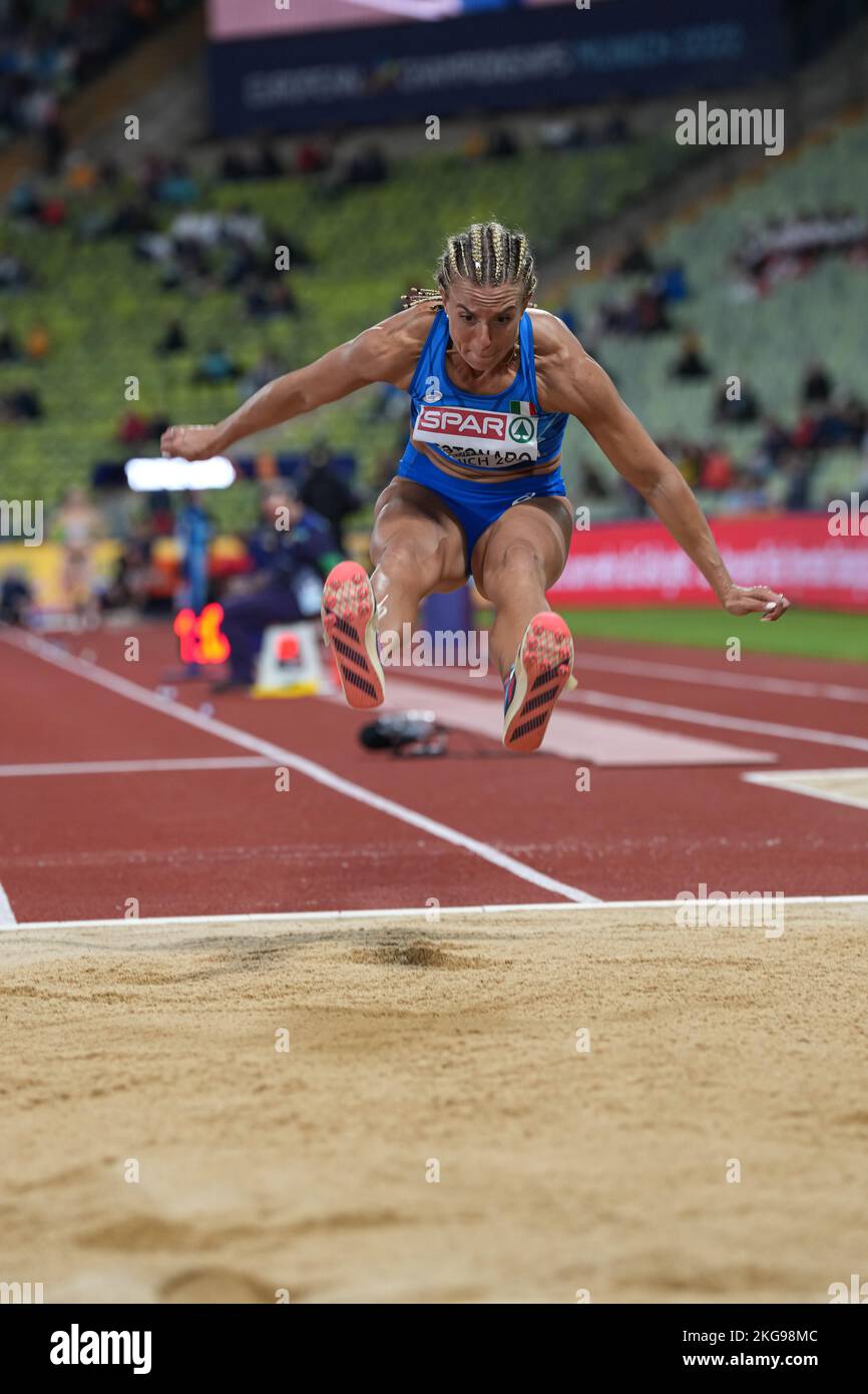 Ottavia Cestonaro participating in the long jump of the European ...
