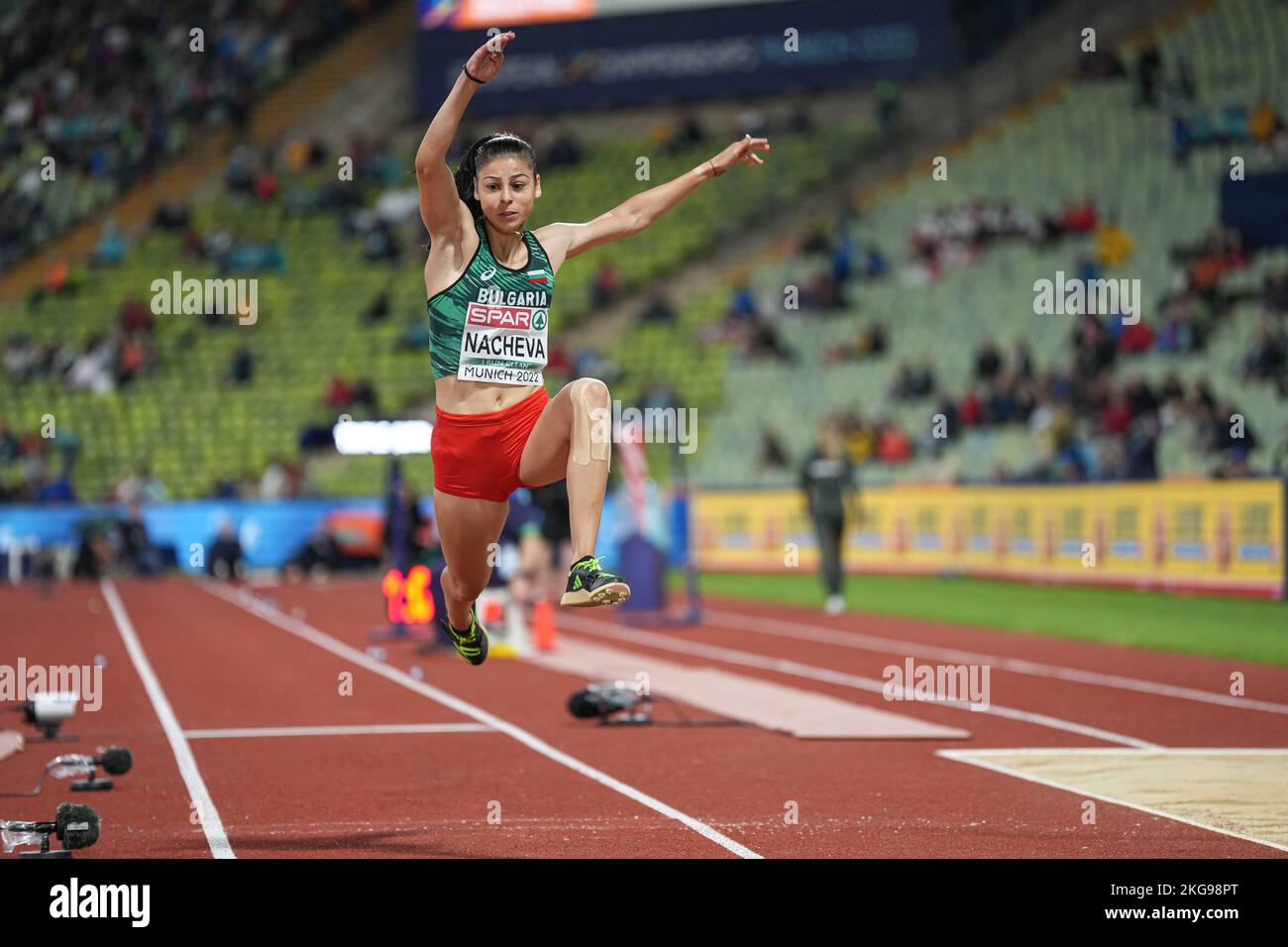 Alexandra Nacheva participating in the long jump of the European ...