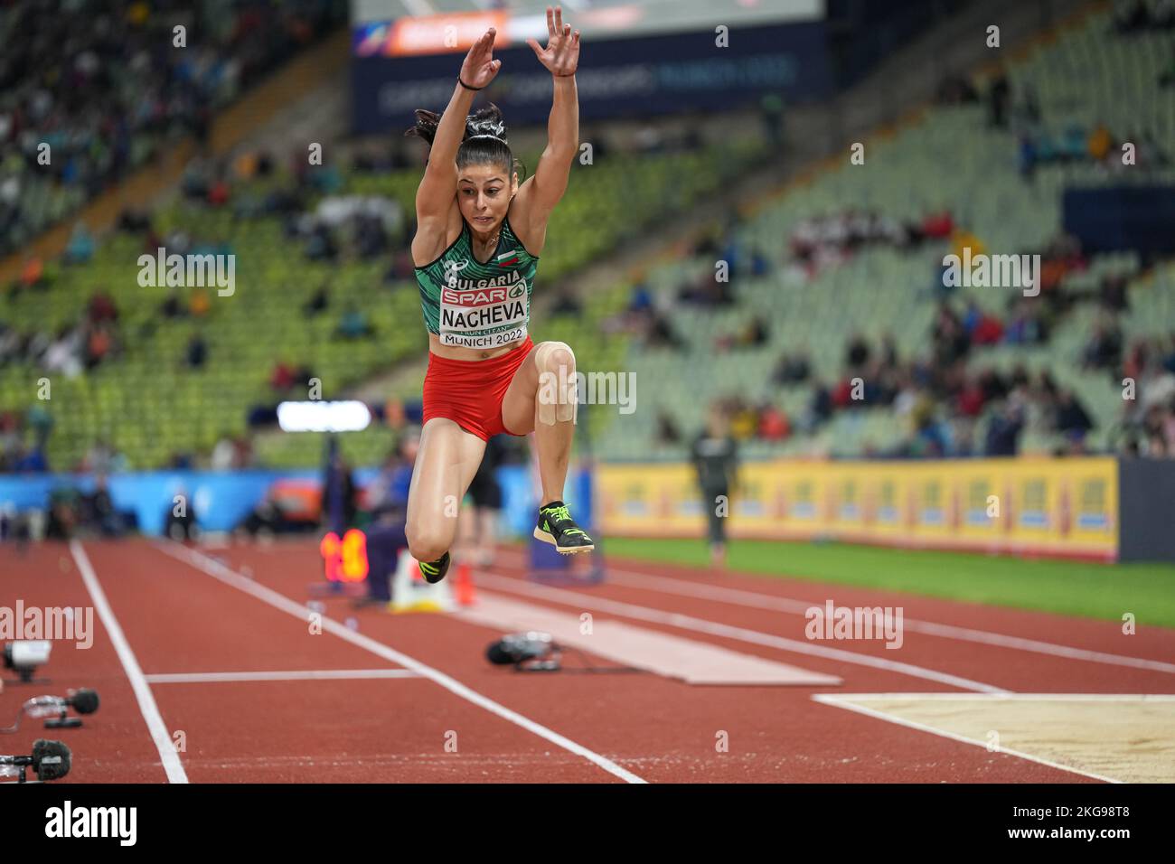 Alexandra Nacheva participating in the long jump of the European ...