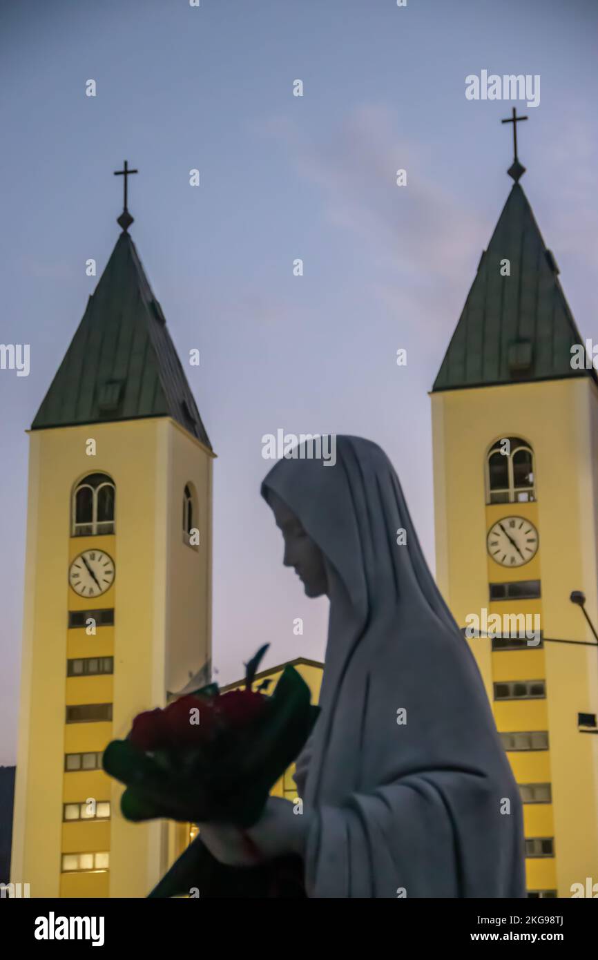 Our Lady of Medjugorje Church with Merry statue, an unapproved ...