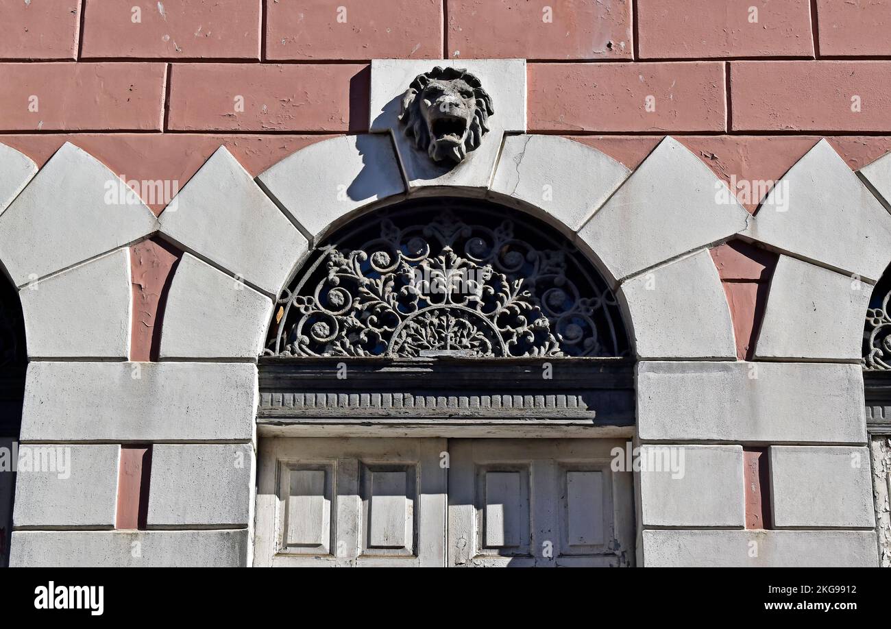 Ancient facade detail in Petropolis, Rio de Janeiro, Brazil Stock Photo ...
