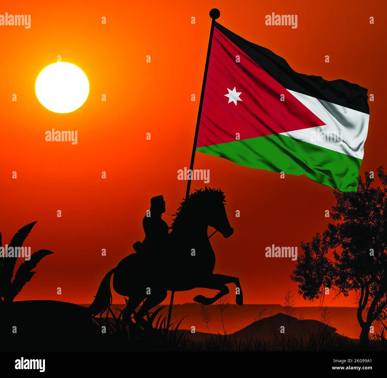 Flag jordan pole hi-res stock photography and images - Alamy