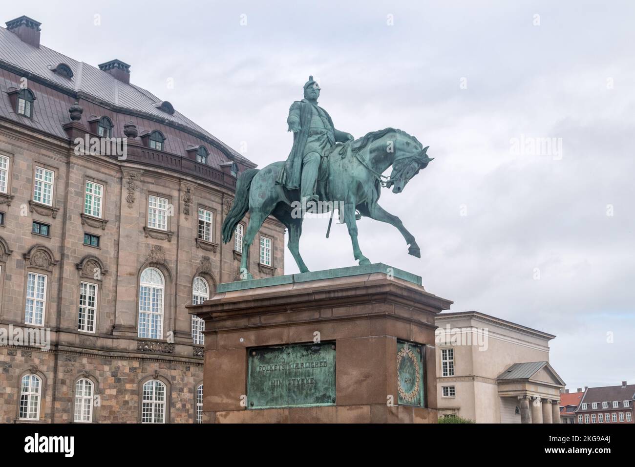 Copenhagen, Denmark - July 26, 2022: Equestrian statue of Frederick VII ...