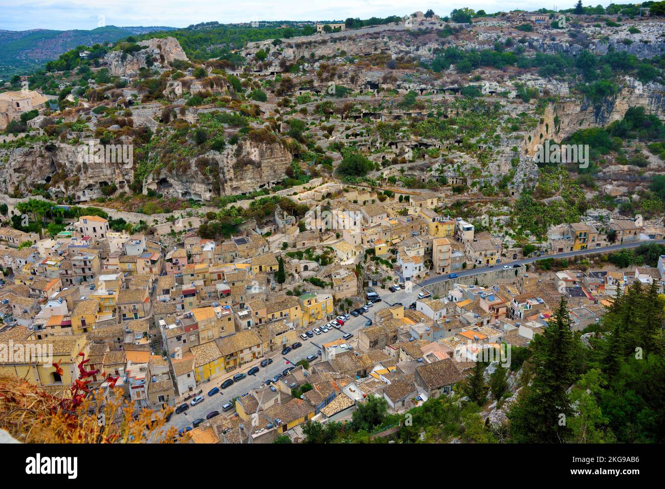 panorama of the historic center of Scicli Sicily Italy Stock Photo - Alamy