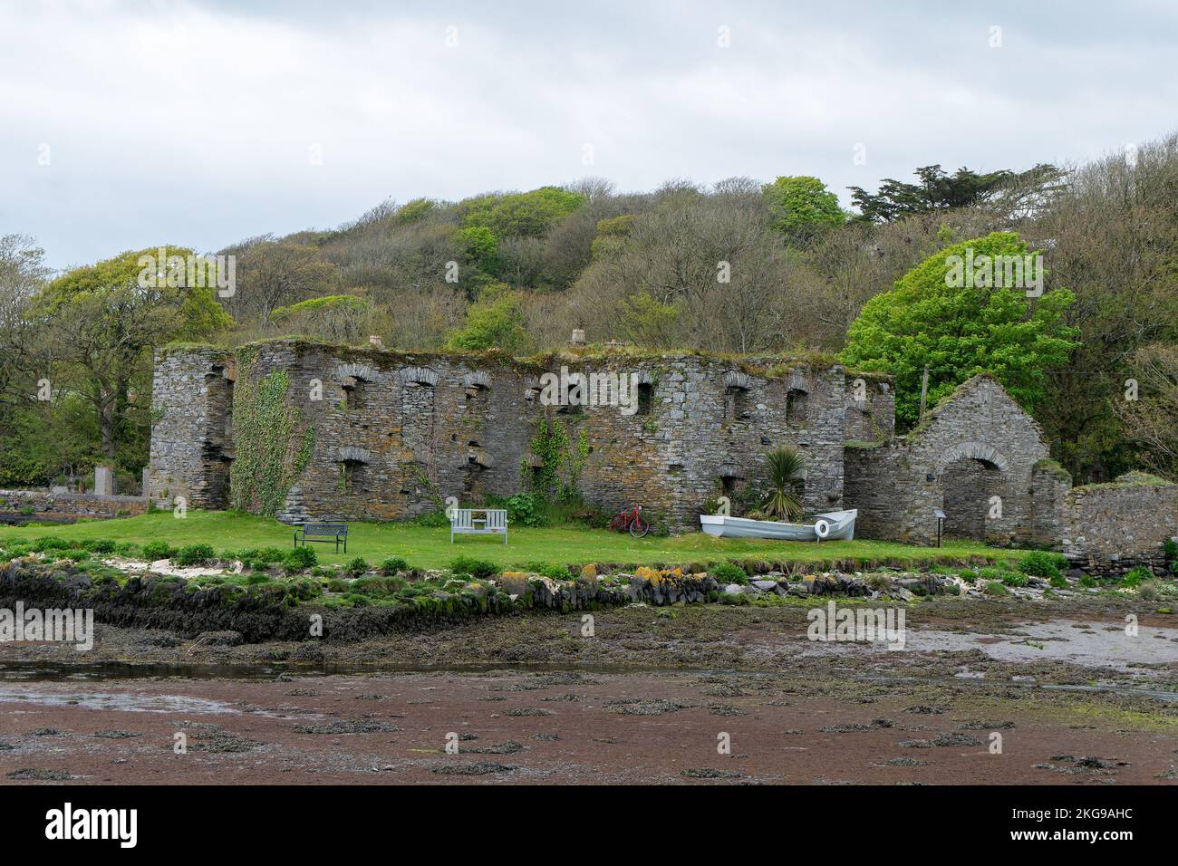 The Arundel grain store, shore of Clonakilty Bay. An stone building ...
