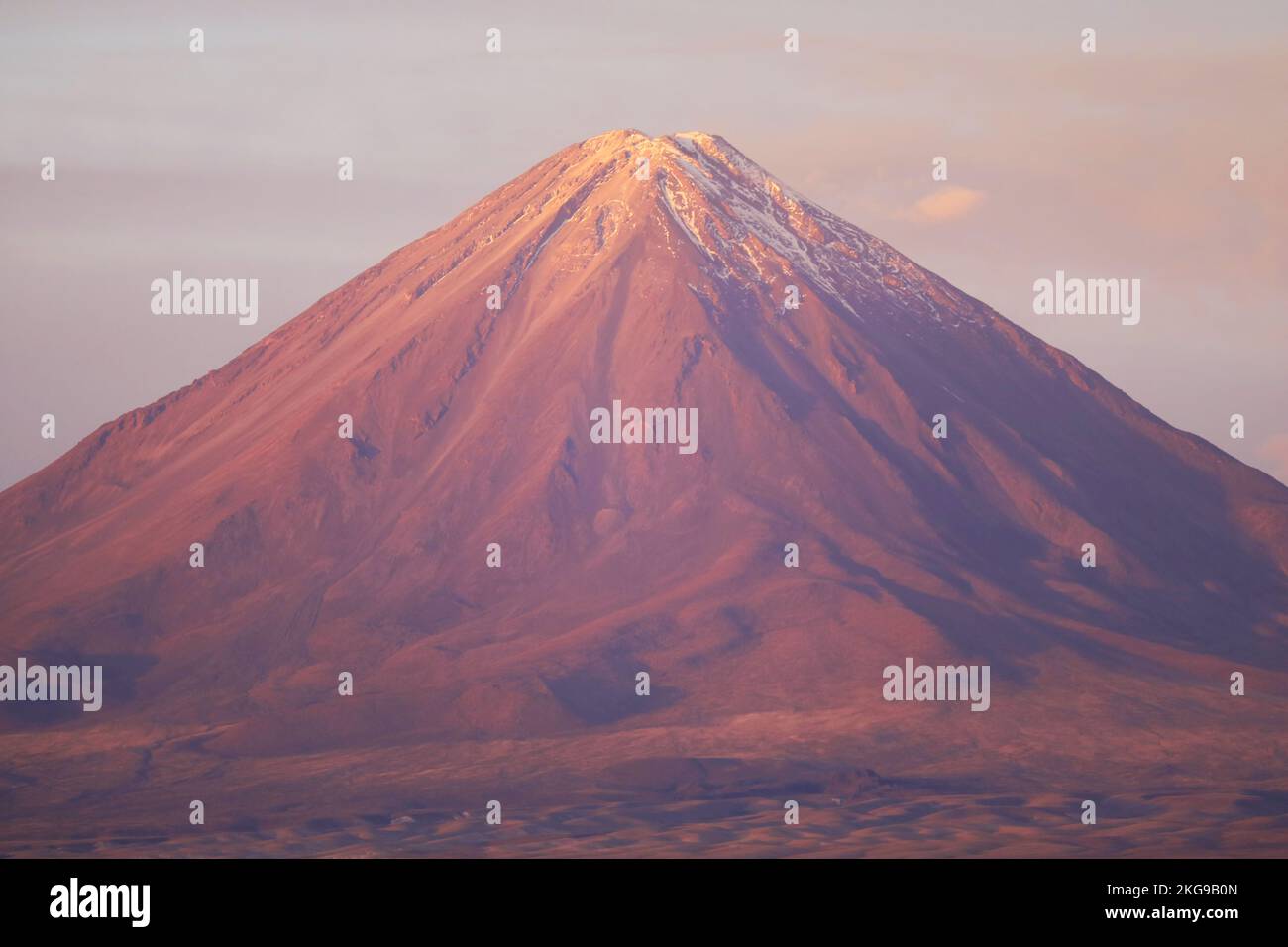 Licancabur mountain, an over 5,000 meter height volcano on the border ...