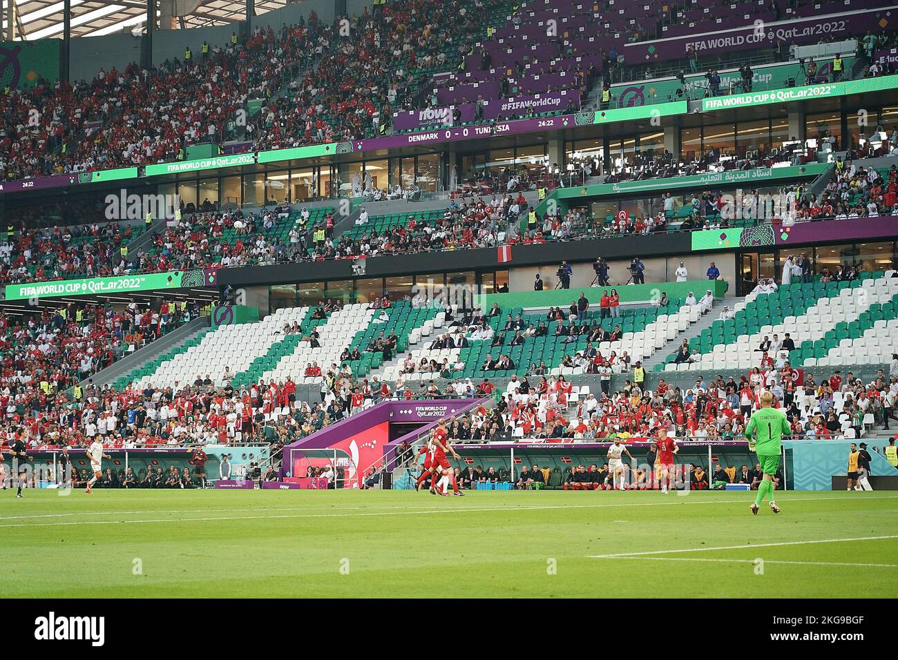 Doha, Qatar on November 22, 2022. World Cup FIFA 2022, Group D, Denmark ...