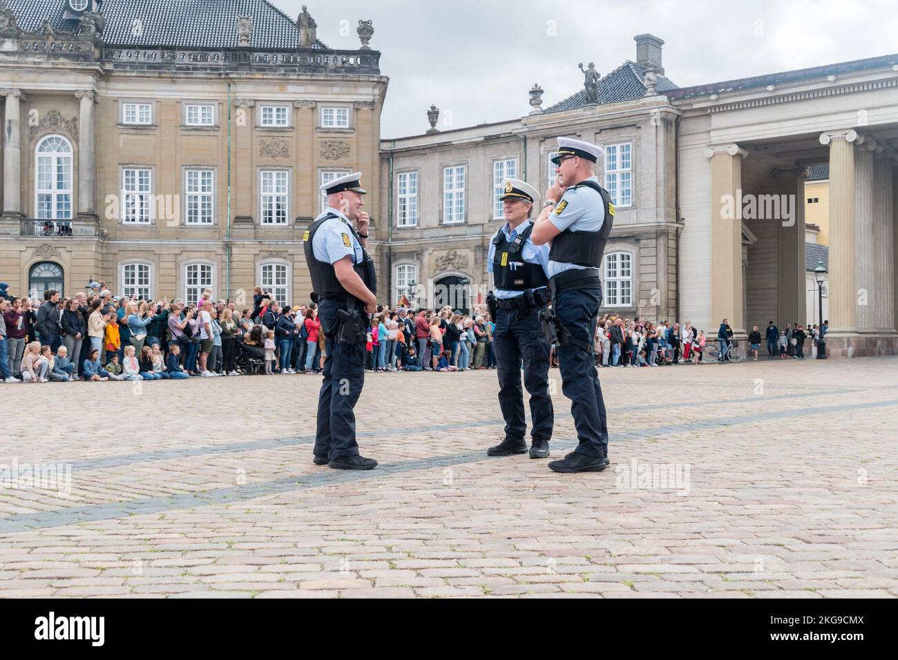Copenhagen, Denmark - July 26, 2022: Police officers secure Danish ...