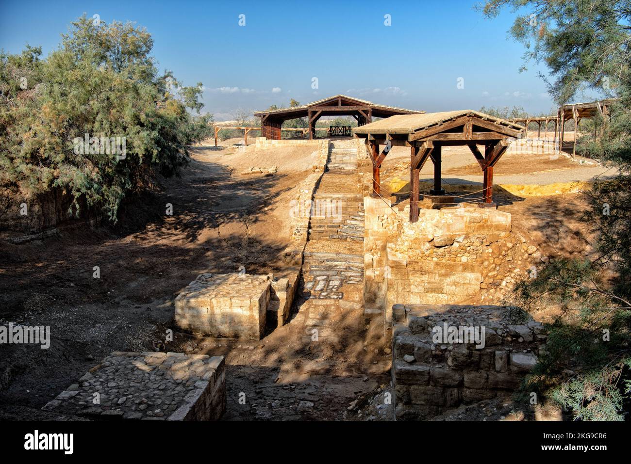 The place where Jesus was baptized. Jordan Kingdom Stock Photo - Alamy