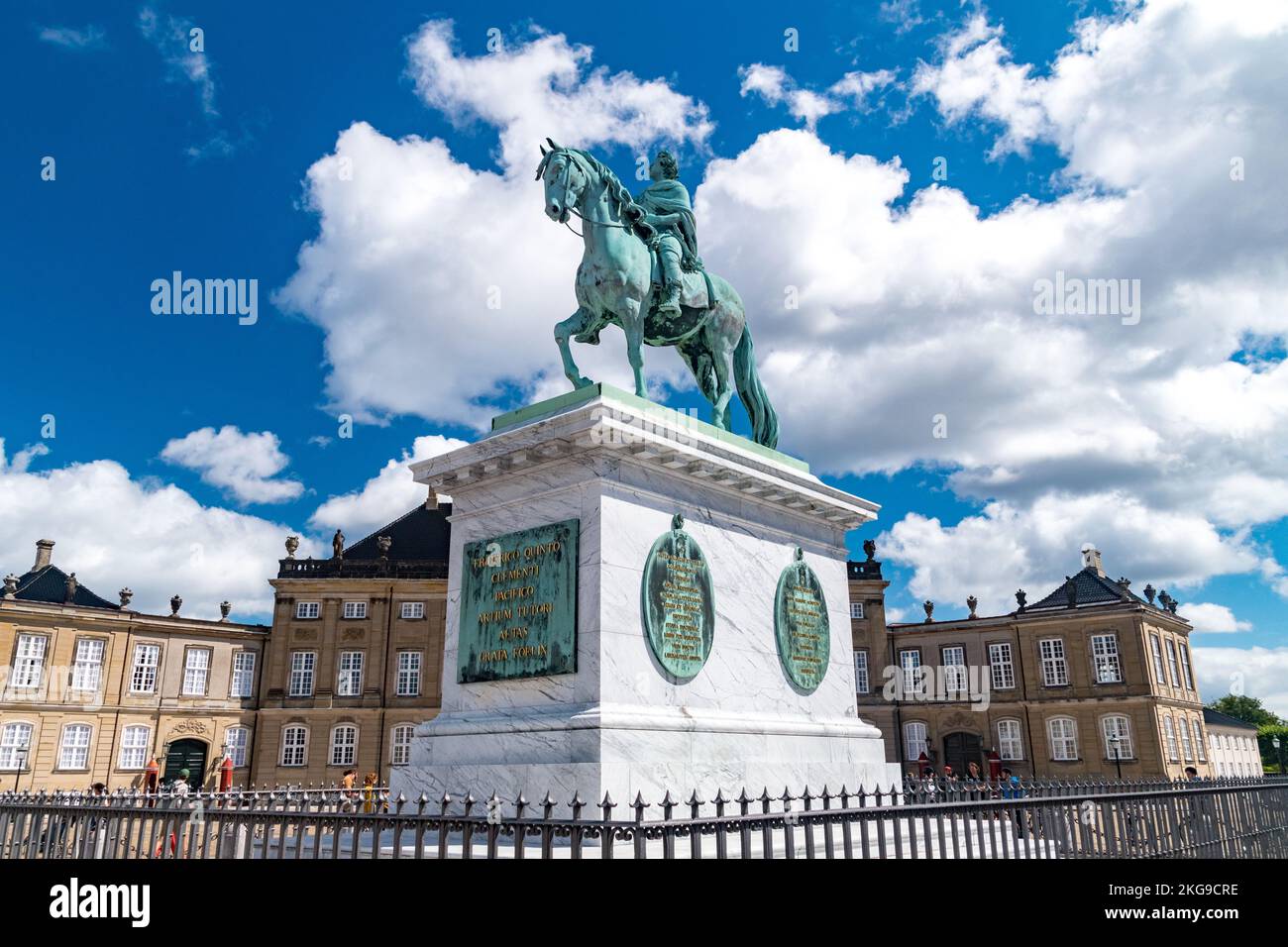 Copenhagen, Denmark - July 26, 2022: Equestrian statue of King ...