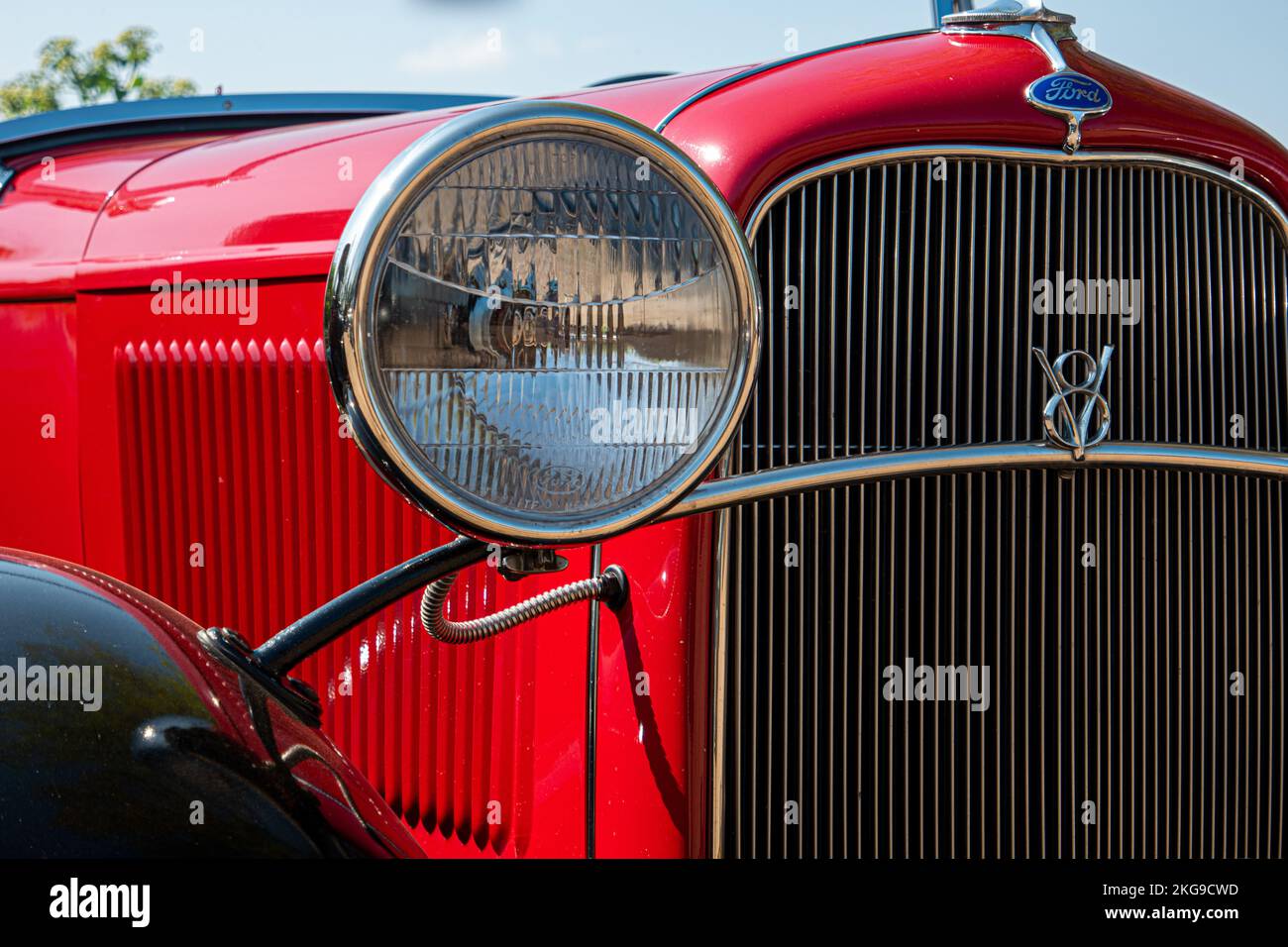 Red Ford De Luxe Coupe V8 c1932 Stock Photo - Alamy