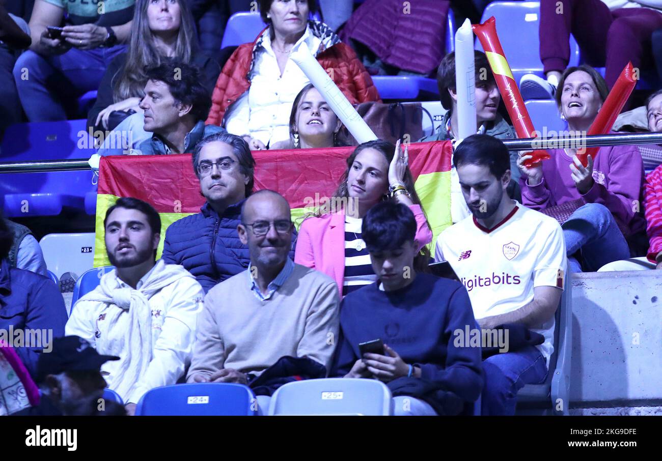 MALAGA, SPAIN - NOVEMBER 22: Fans of Netherlands during the Davis Cup ...