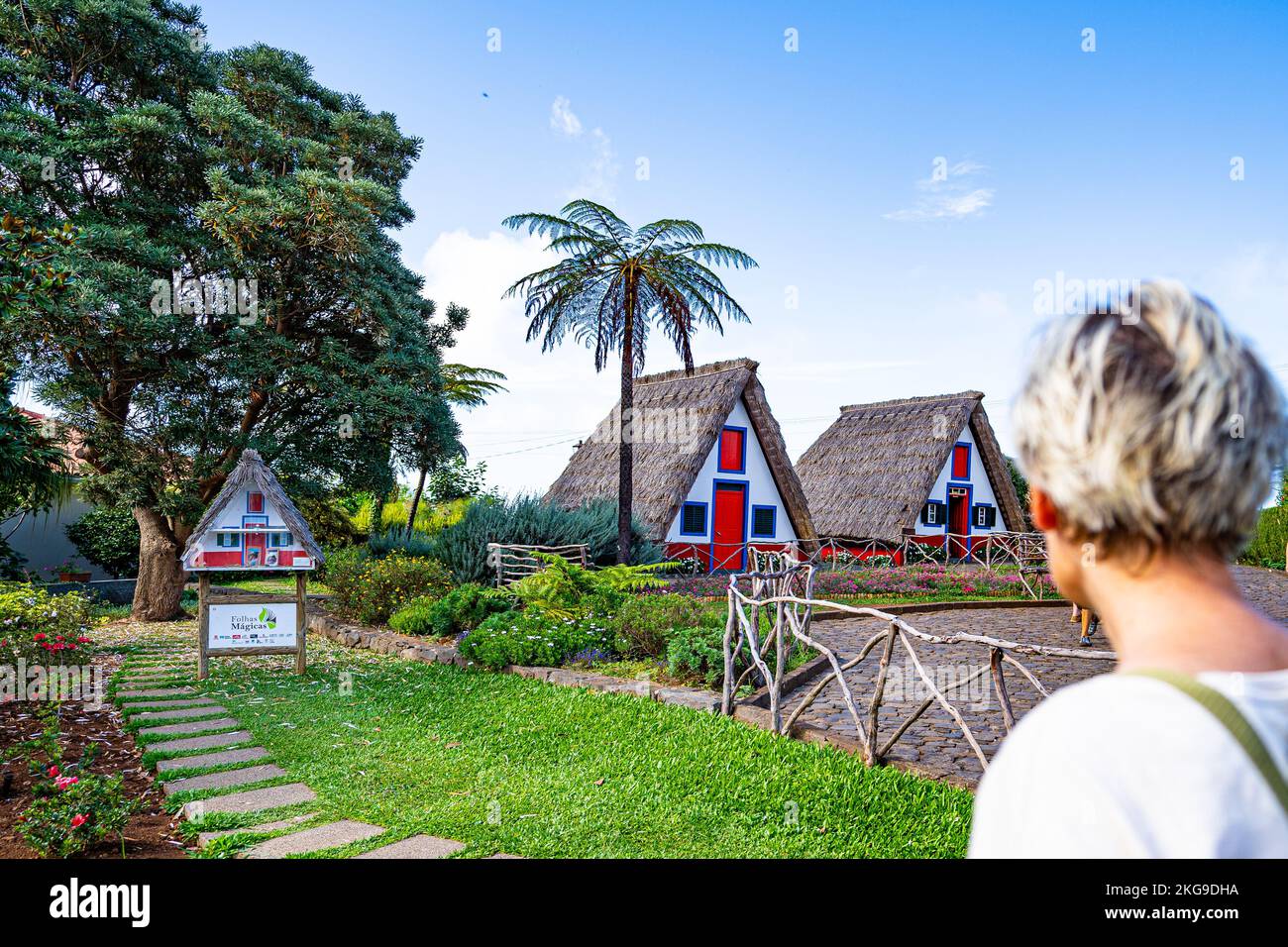 Preserved traditional country house Santana, Madeira Portugal. The ...