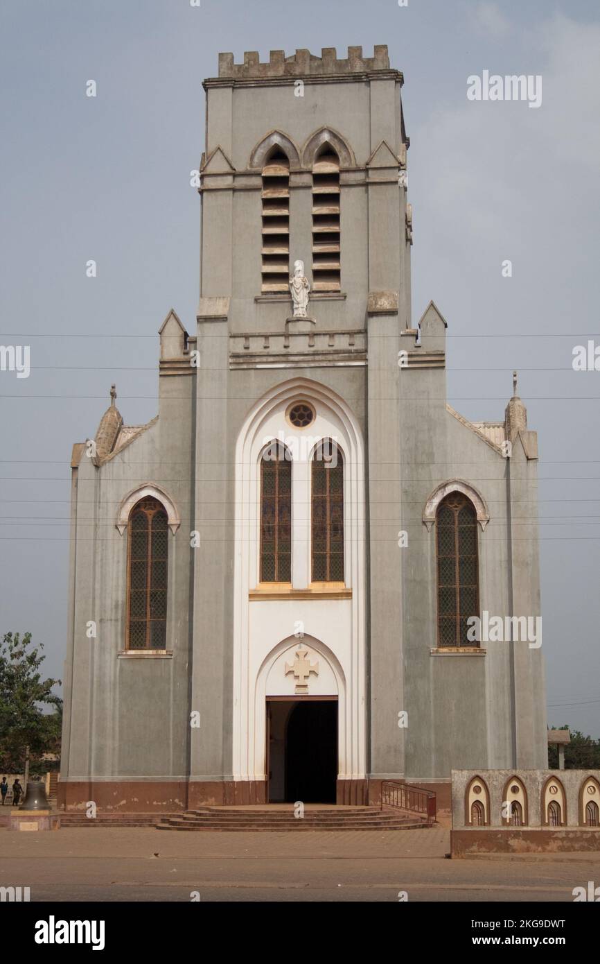 Facade, Catholic Cathedral of Immaculate Conception, Ouidah, Benin ...