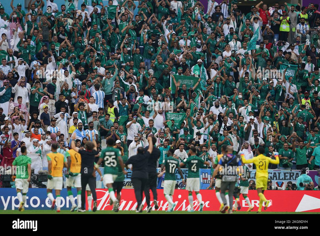 LUSAIL, QATAR - NOVEMBER 22: Players of Saudi Arabia celebrates the ...