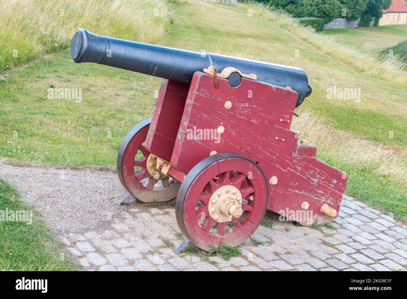 Historical cannon at Kastellet Fortress in Copenhagen, Denmark Stock ...