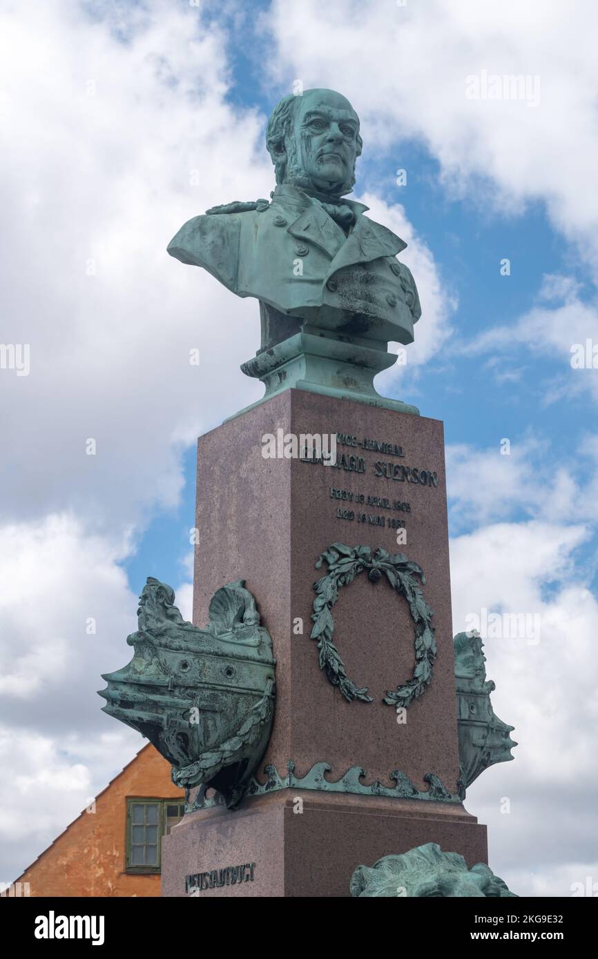 Copenhagen, Denmark - July 26, 2022: Bust of Danish vice admiral ...