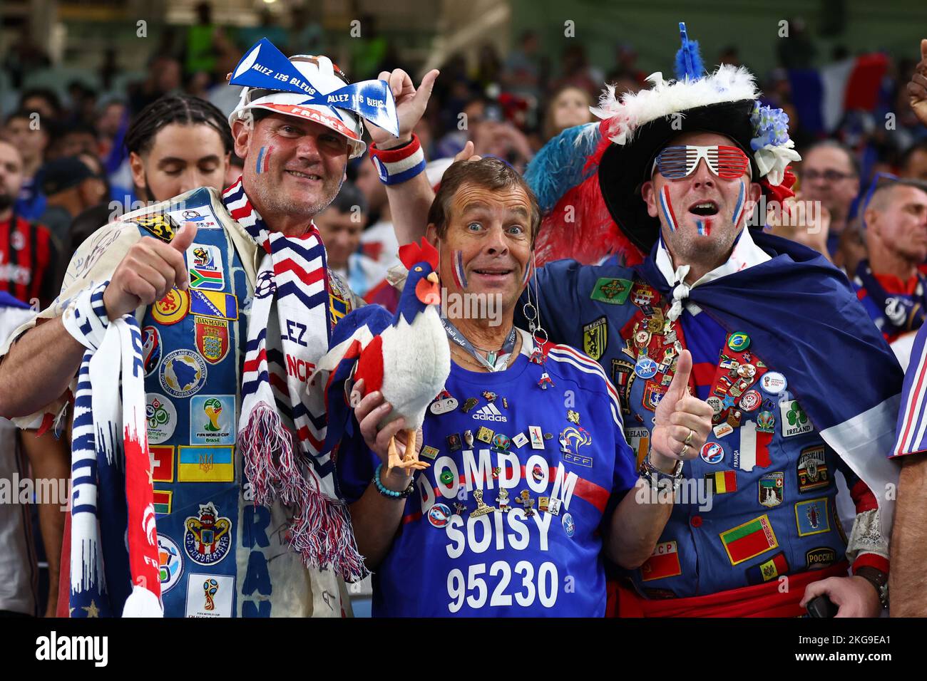 Al Wukair, Qatar, 22nd November 2022. French fans before the FIFA World ...