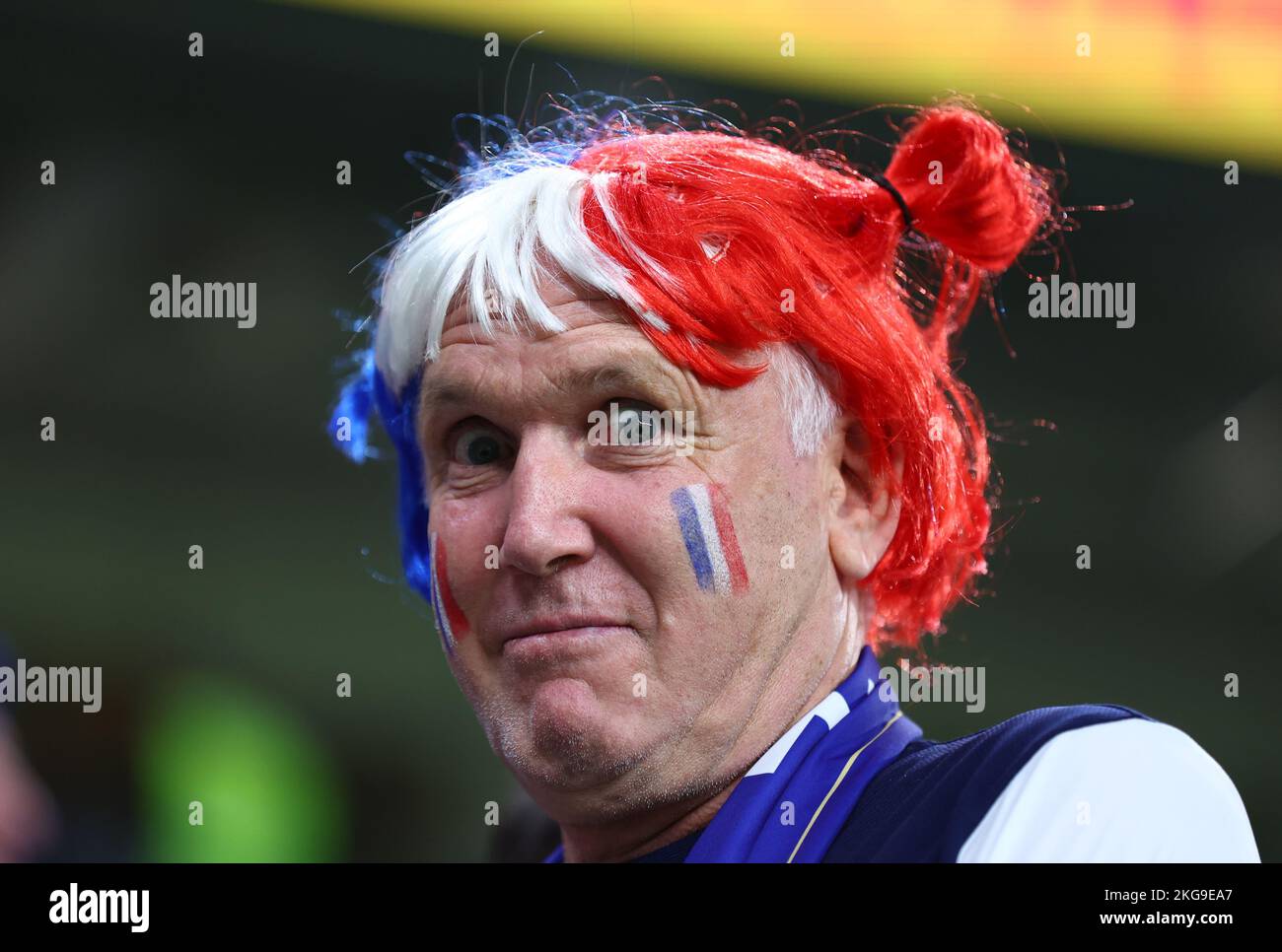 Al Wukair, Qatar, 22nd November 2022. French fans before the FIFA World ...