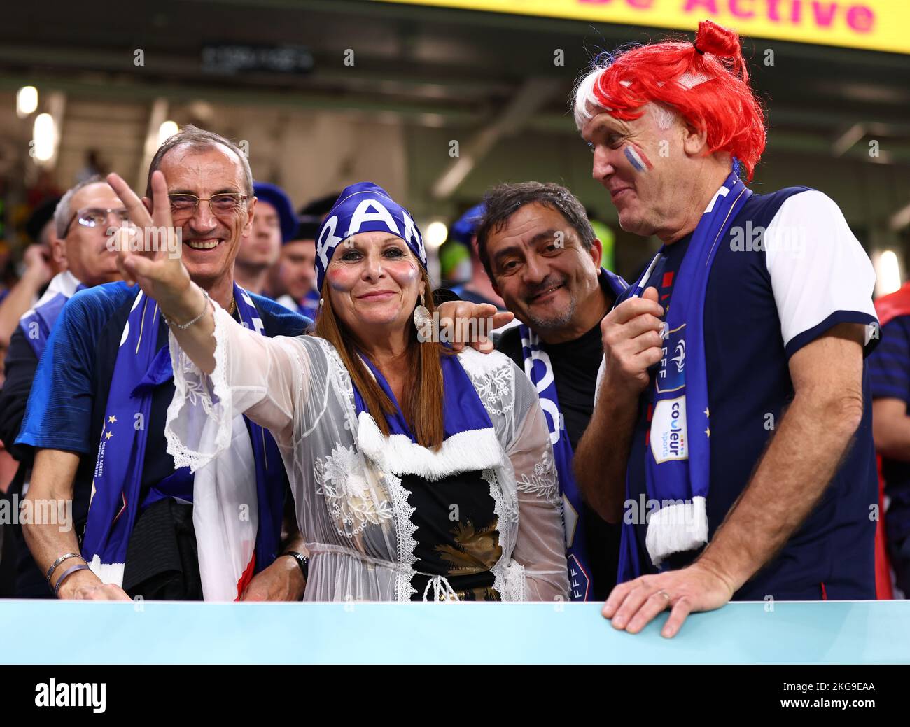 Al Wukair, Qatar, 22nd November 2022. French fans before the FIFA World ...