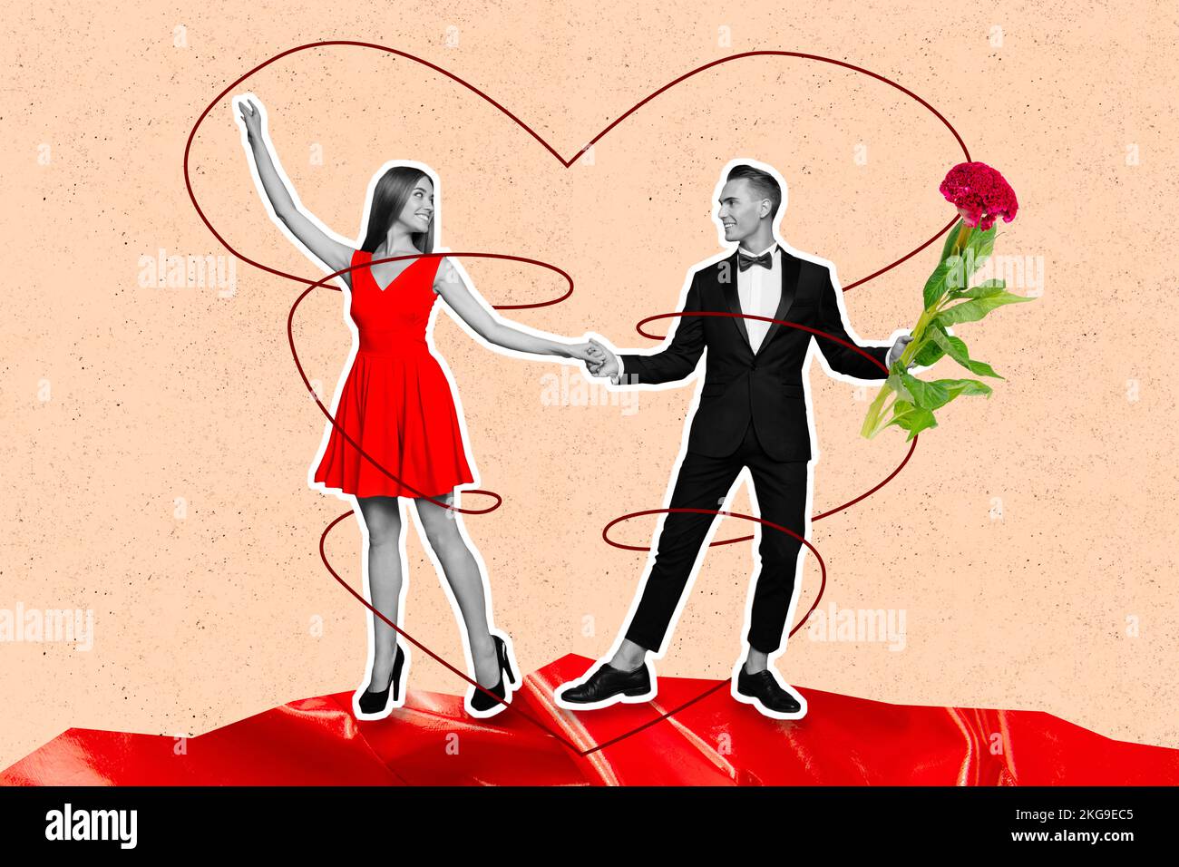 Creative 3d photo collage artwork postcard poster of funny happy ...