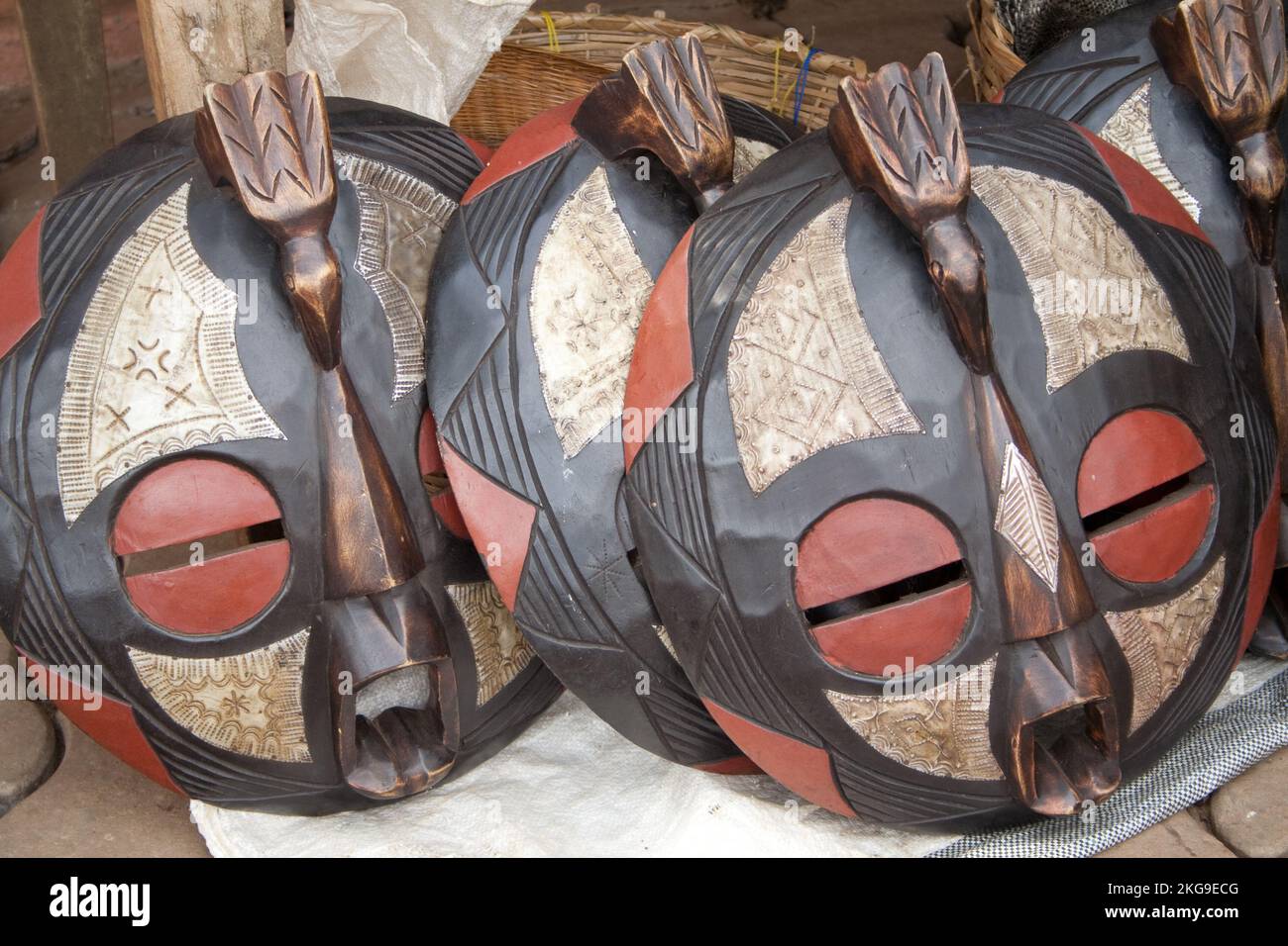 Masks, Ouidah, Benin Stock Photo - Alamy
