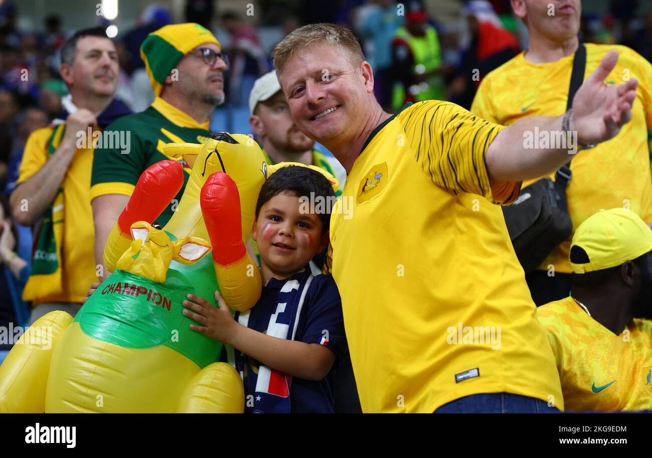 Al Wukair, Qatar, 22nd November 2022. Australian fans before the FIFA ...