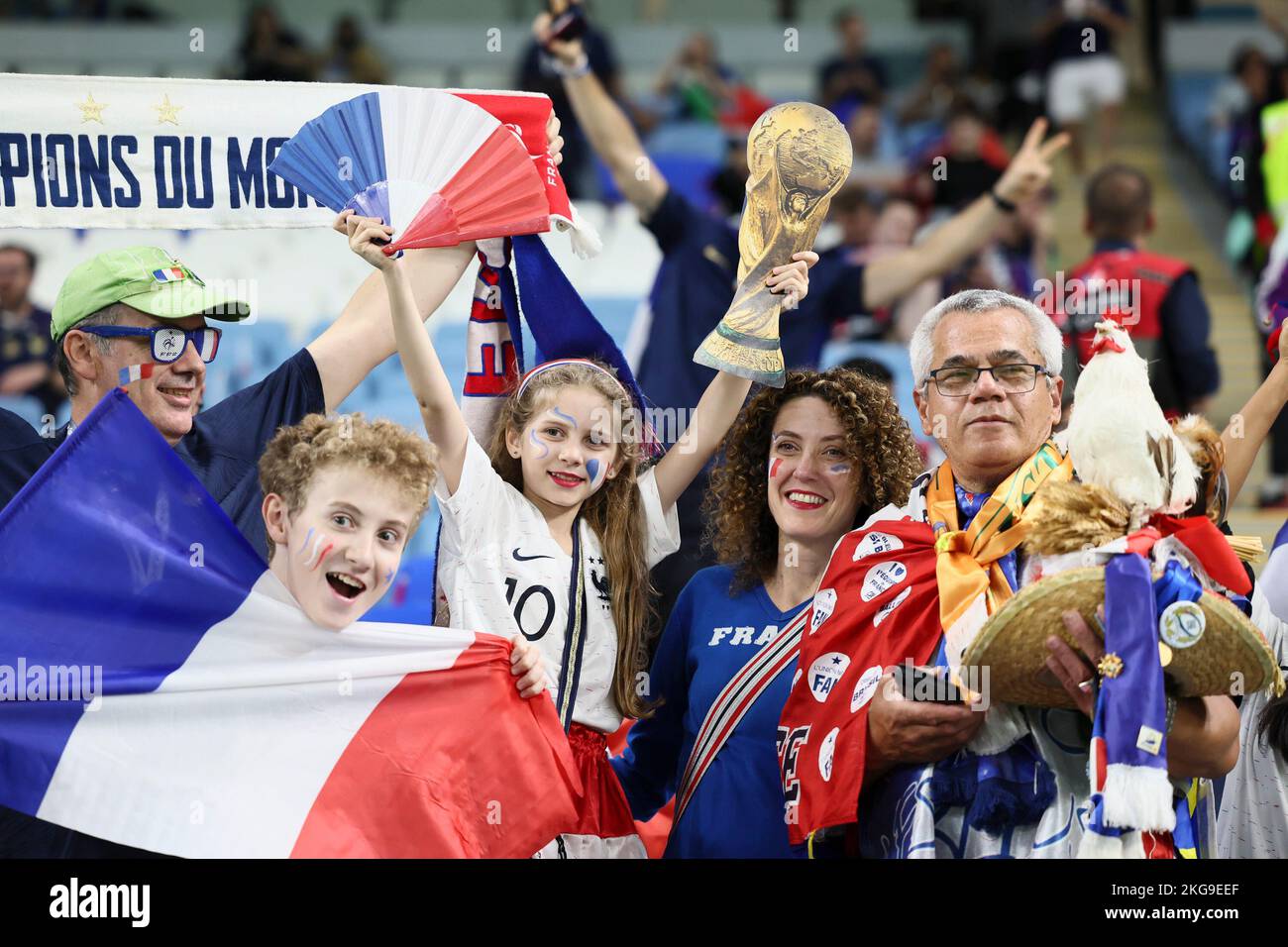 Al Wakrah, Qatar. 22nd Nov, 2022. Fans cheer prior to the Group D match ...