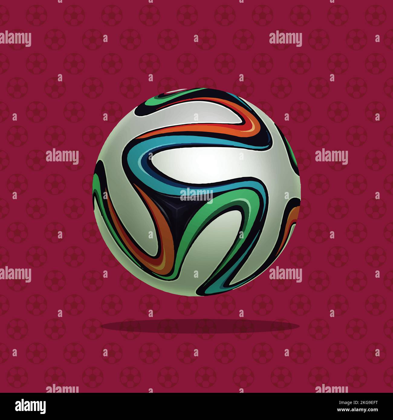 FIFA World Cup 2022 Qatar football match graphics in vector design ...