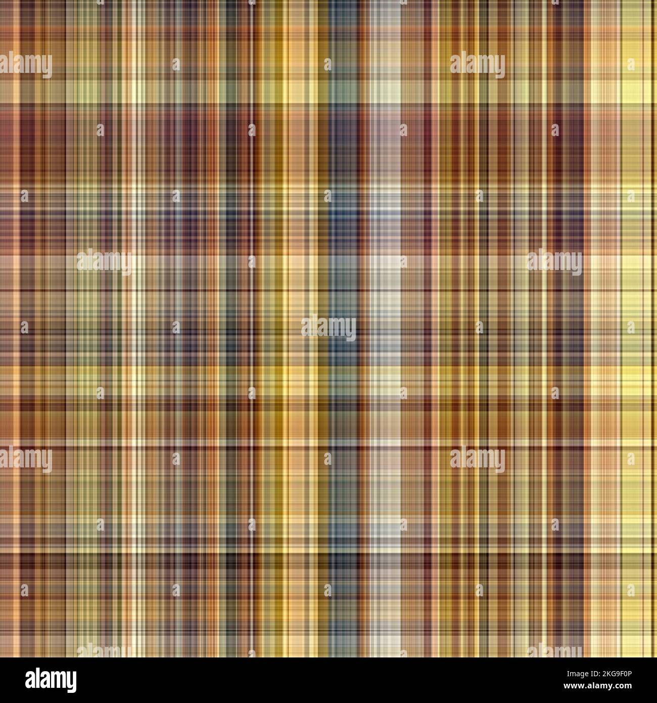 Woodland brown tartan seamless pattern textile. Tonal autumnal forest ...