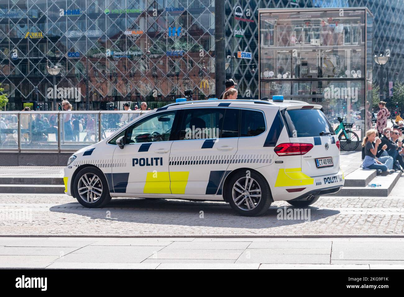 Copenhagen, Denmark - July 26, 2022: Parked car of Danish police ...