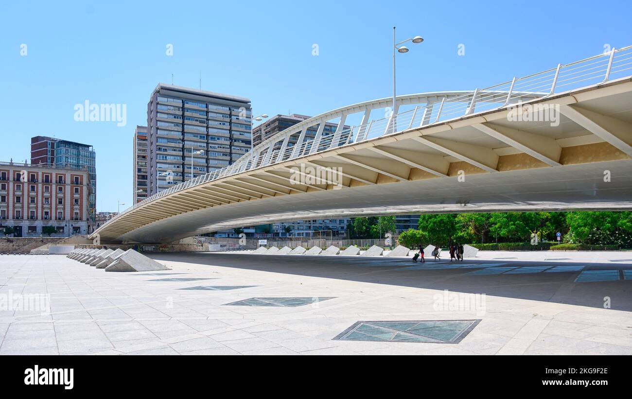 Alameda Bridge and Subway Station, Valencia, Spain, 2022 Stock Photo ...