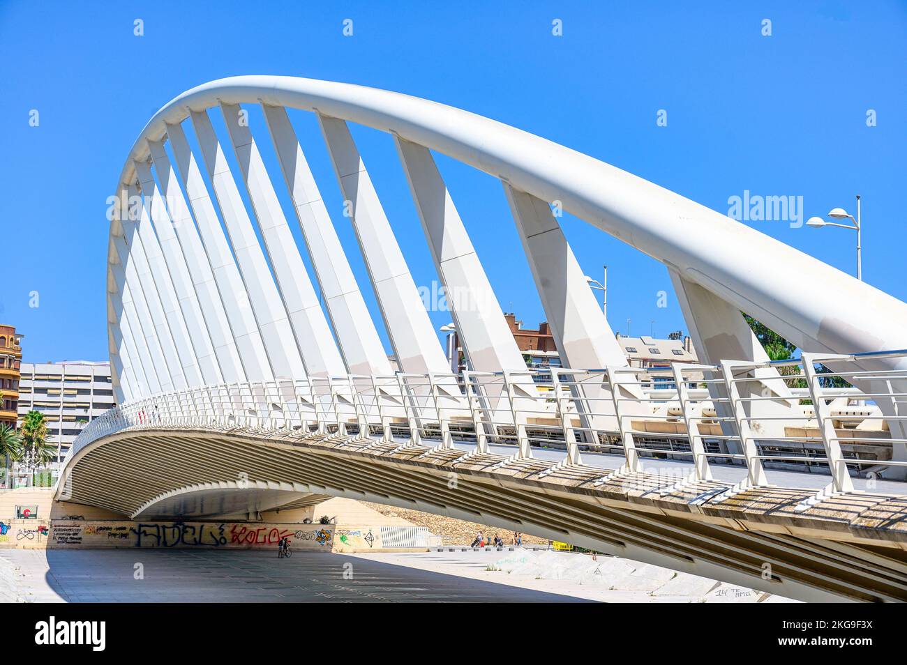 Alameda Bridge and Subway Station, Valencia, Spain, 2022 Stock Photo ...