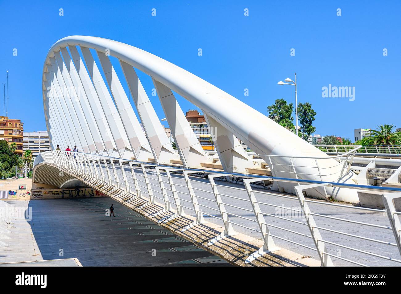 Alameda Bridge and Subway Station, Valencia, Spain, 2022 Stock Photo ...