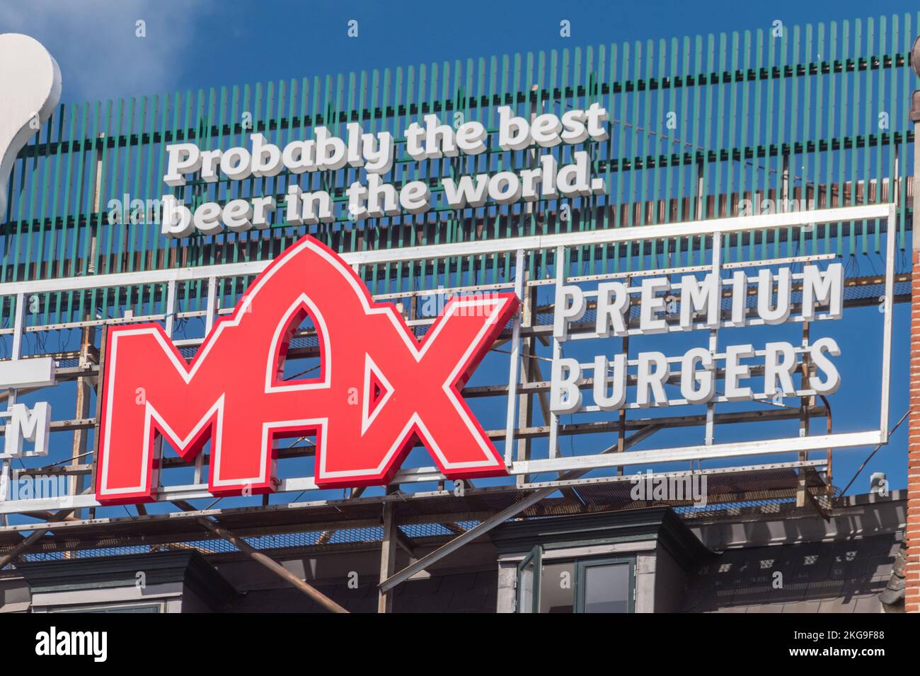 Copenhagen, Denmark - July 26, 2022: Logo of Max Premium Burgers Stock ...