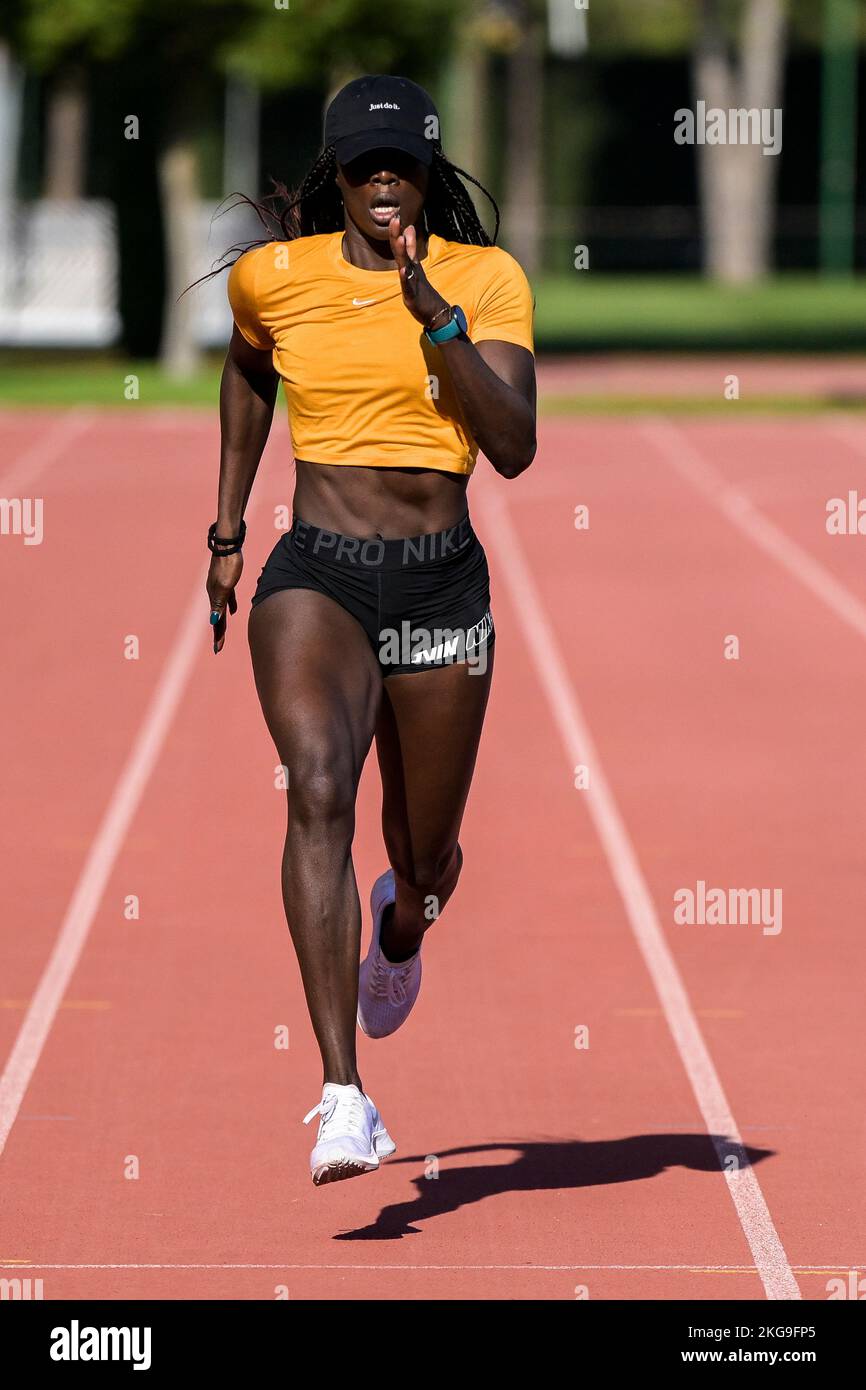 Belek, Turkey, 22/11/2022, Athlete Anne Zagre pictured in action during ...
