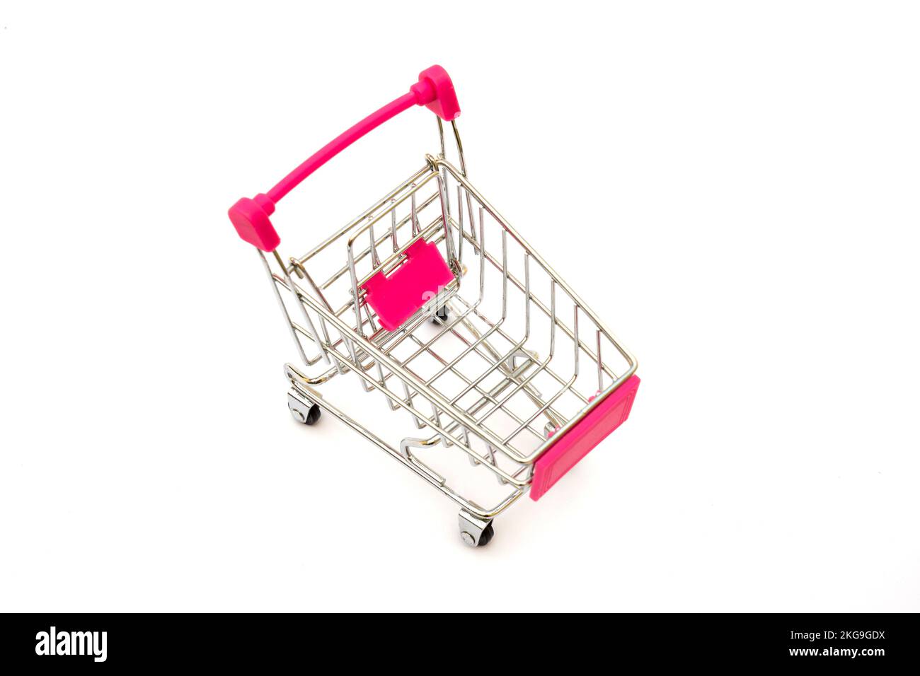empty shopping cart isolated on white background Stock Photo - Alamy