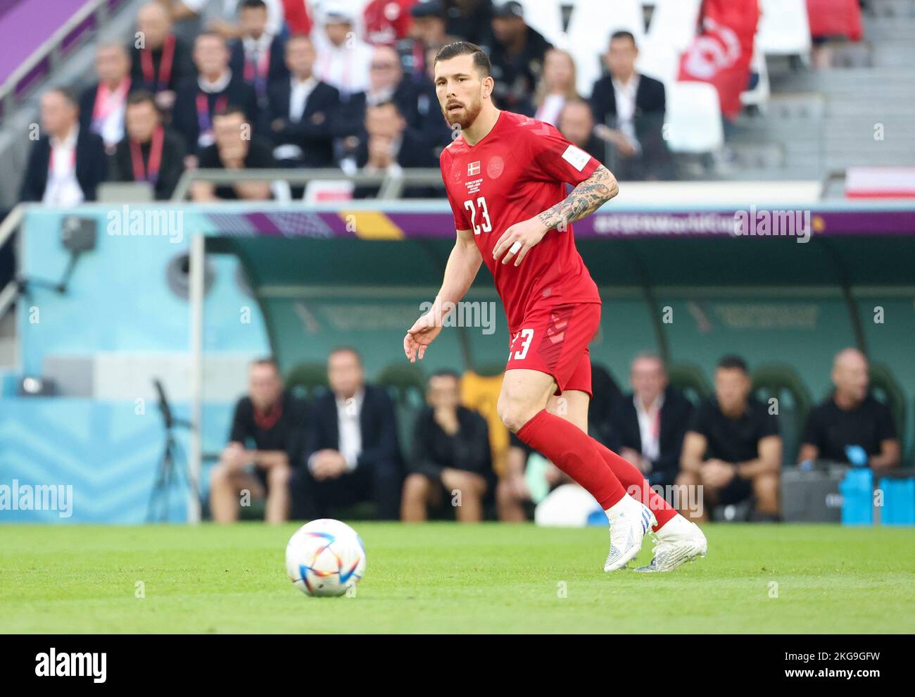 Doha, Qatar - November 22, 2022, Pierre-Emile Hojbjerg of Denmark ...