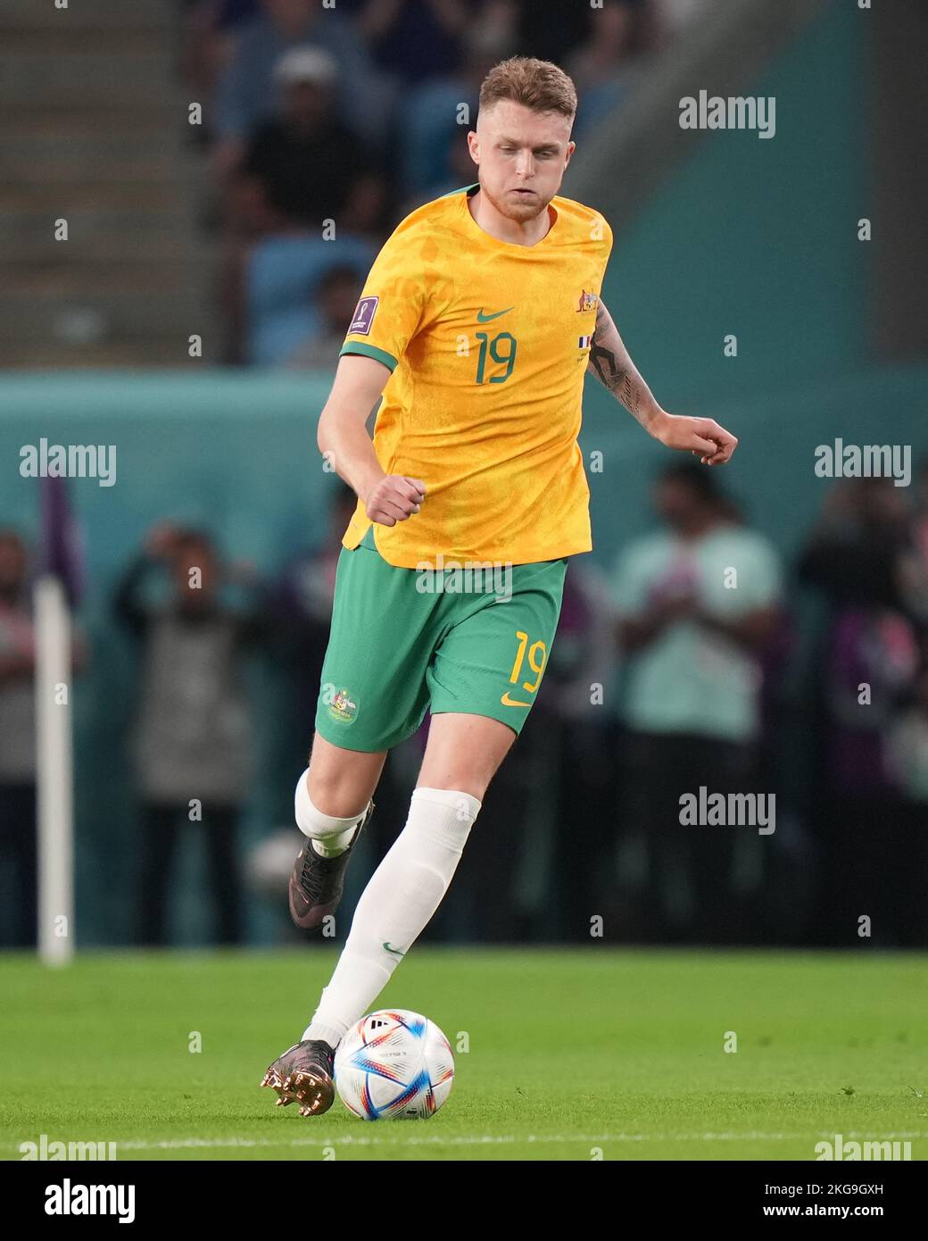Harry Souttar of Australia during the Qatar 2022 World Cup match, Group ...