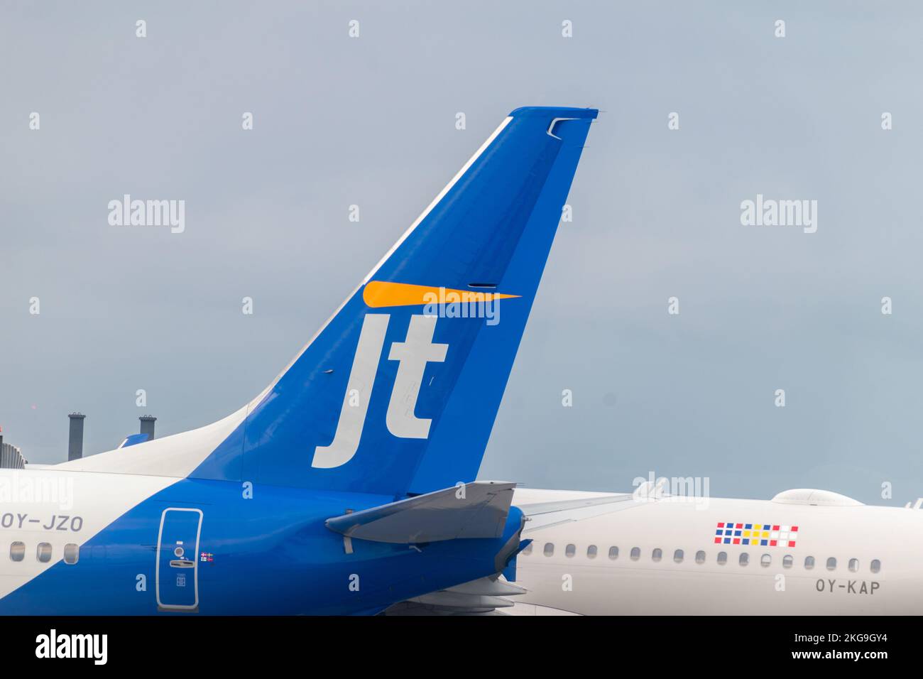 Copenhagen, Denmark - July 27, 2022: Logo of Jet time (Danish charter ...