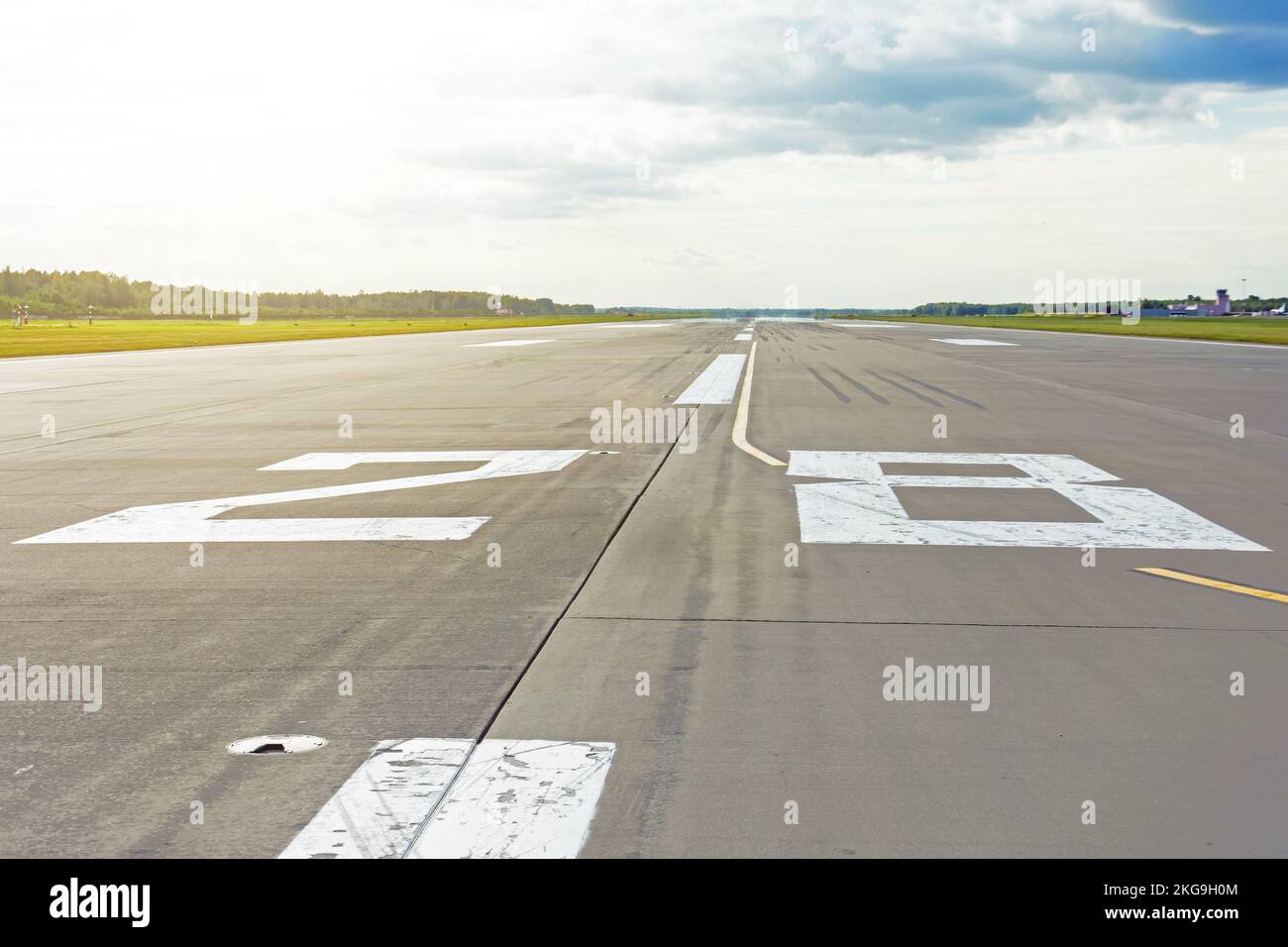 Airport runway road marking hi-res stock photography and images - Alamy