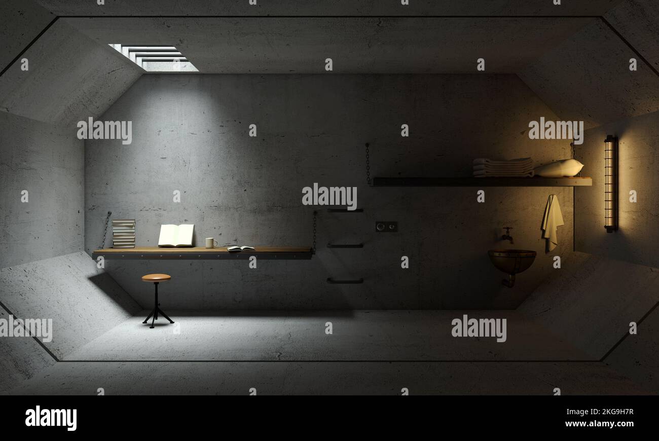 Underground prison or storm tunnel concept interior Stock Photo - Alamy