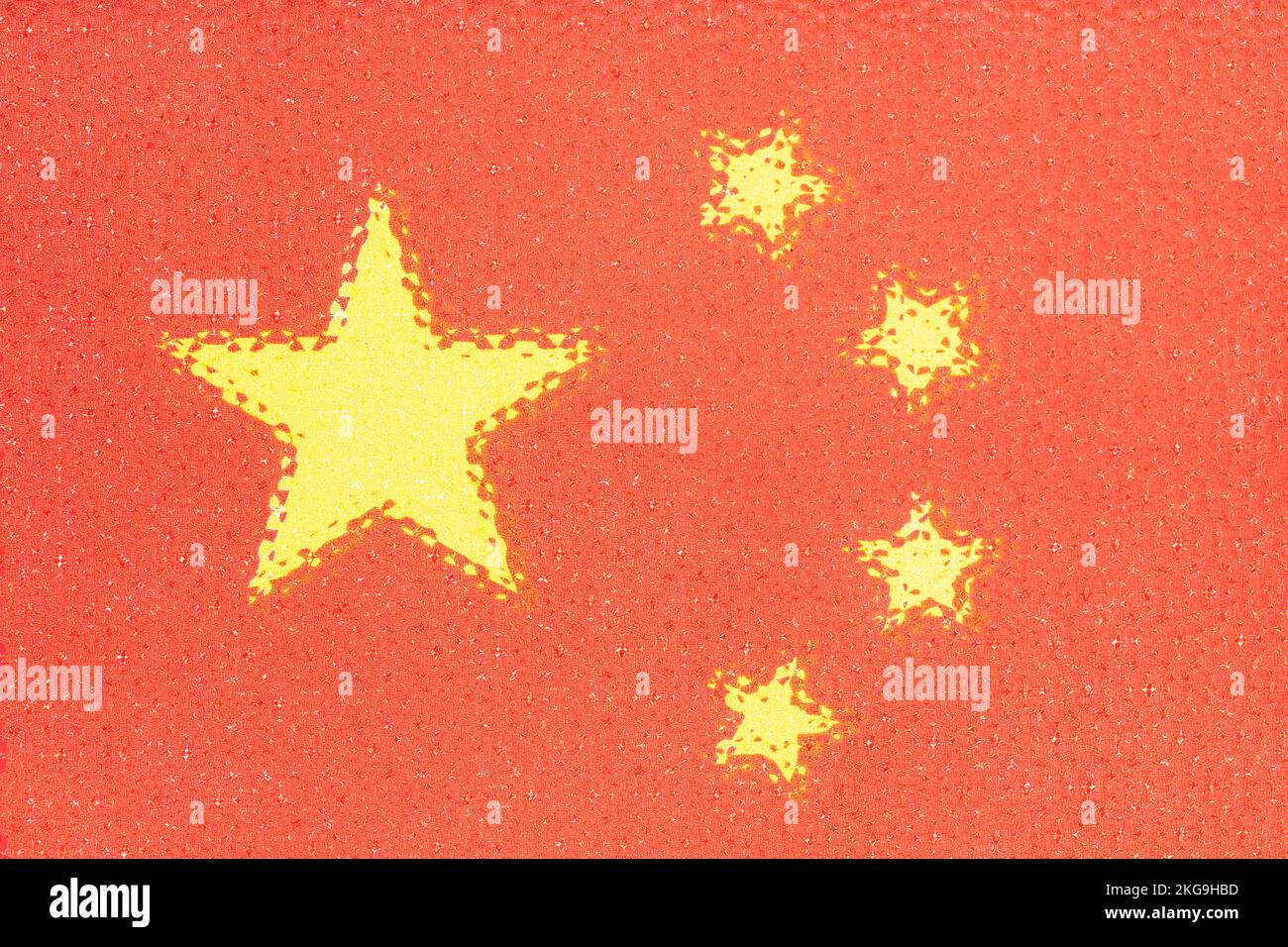 China flag abstract background texture. Textured glass photographic ...